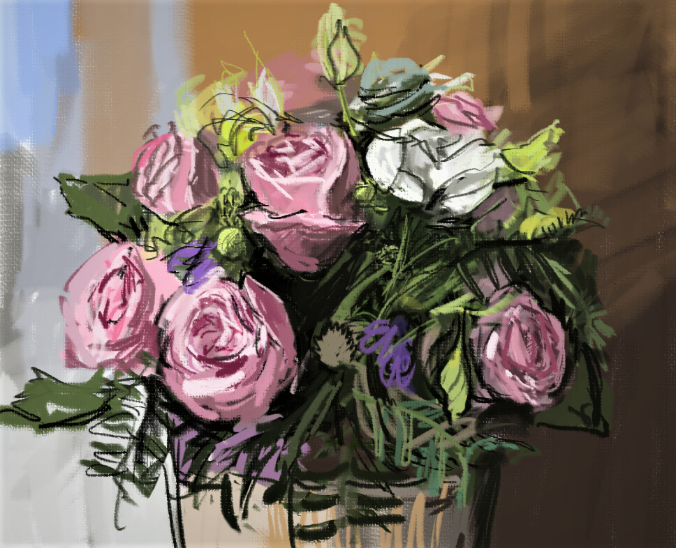 ArtStation - Quick flowers sketch