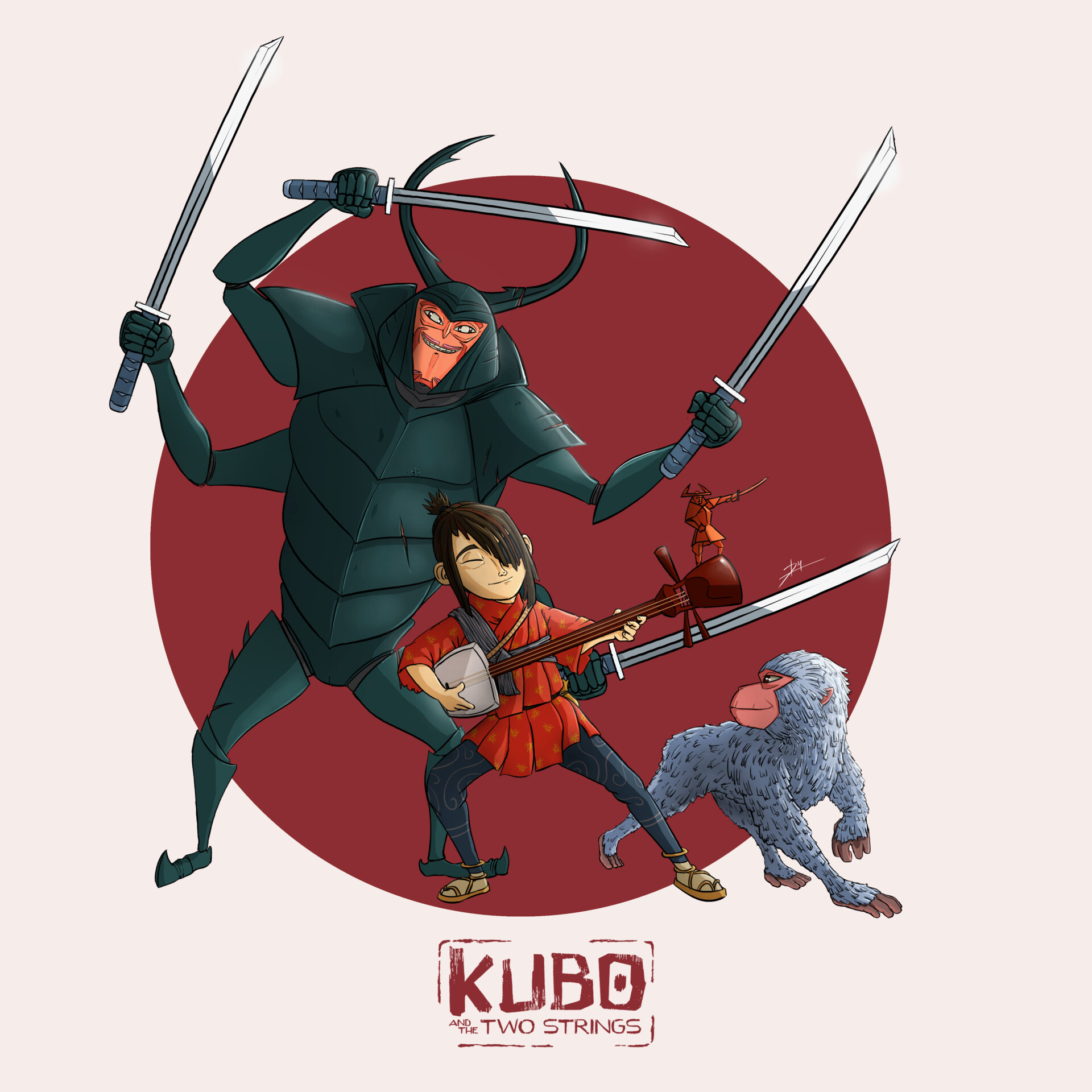 ArtStation - Kubo and the Two Strings Fan Art
