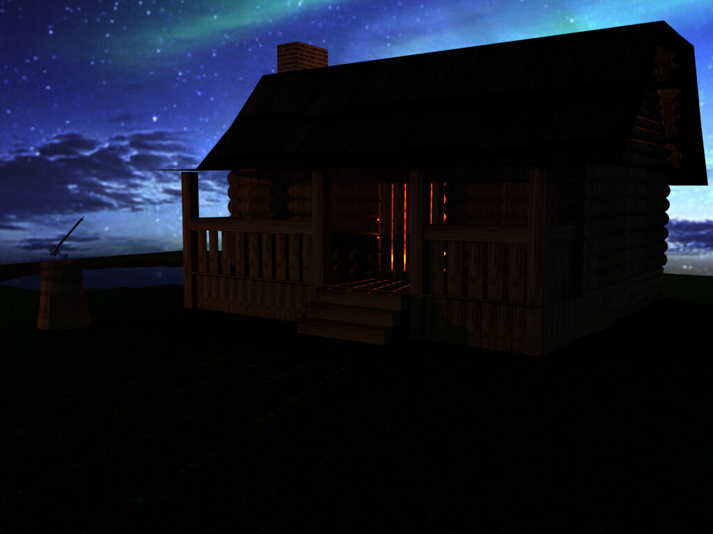 ArtStation - Log_Cabin_Render