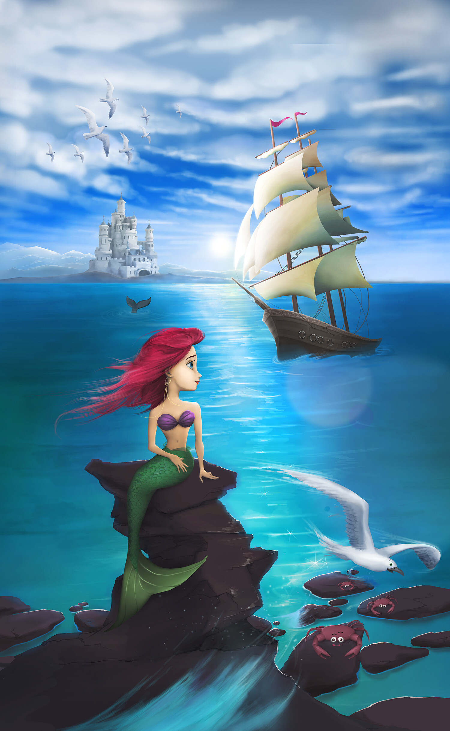 Little Mermaid Background Hd