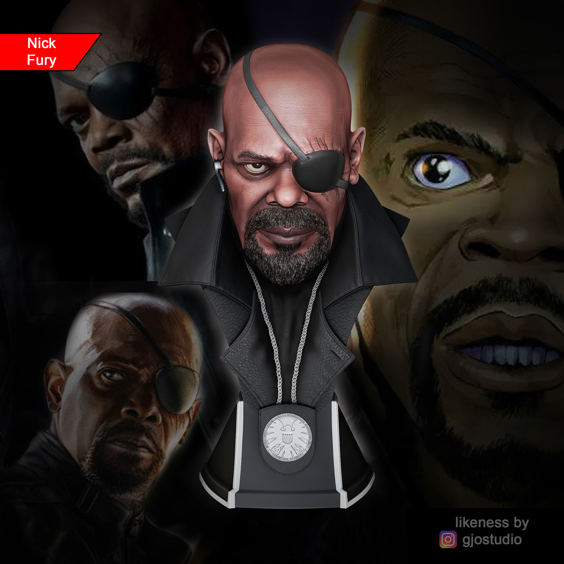 Nick Fury Samuel L Jackson Eye