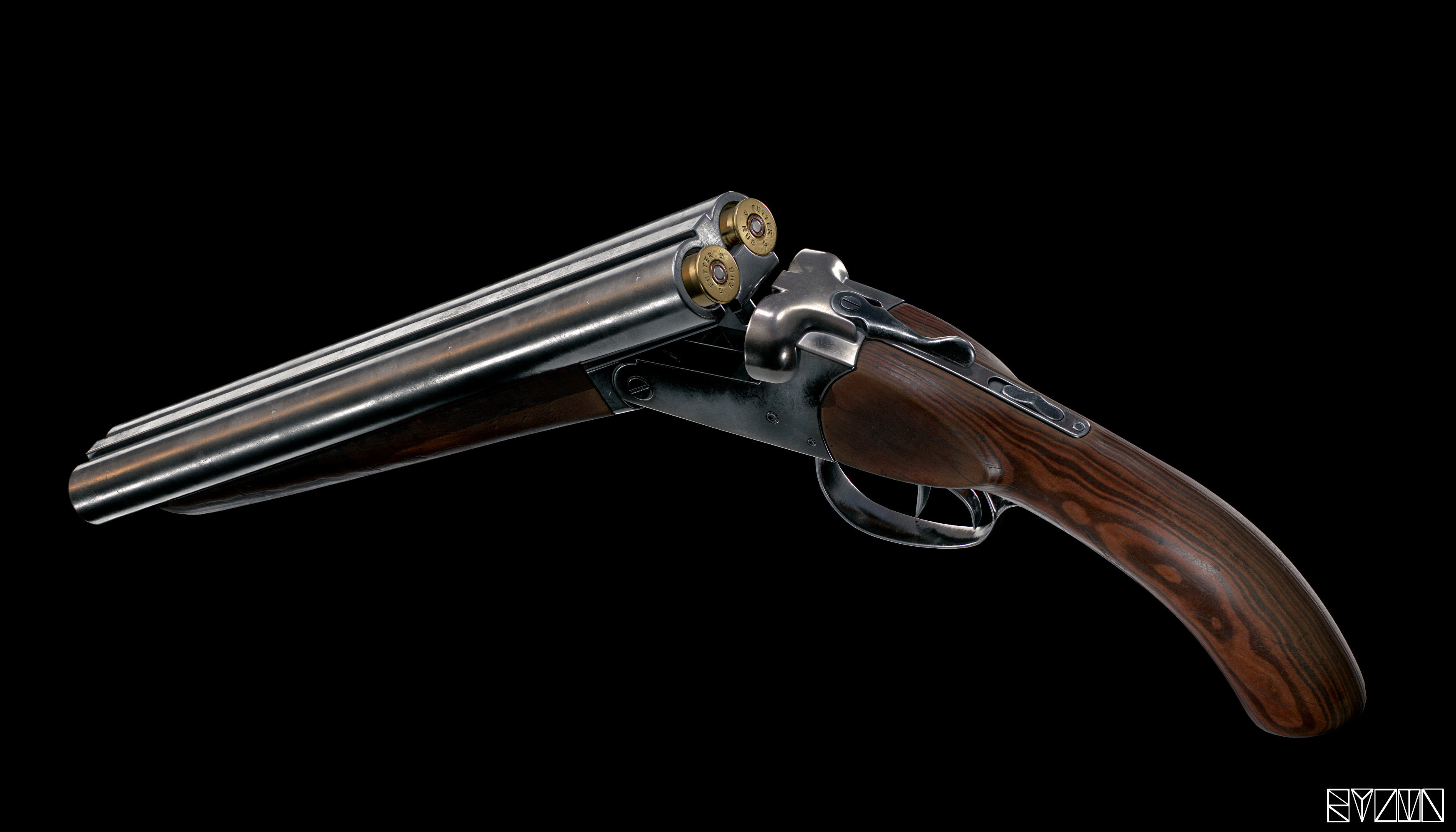 RYZIN ART - Double Barrel Shotgun