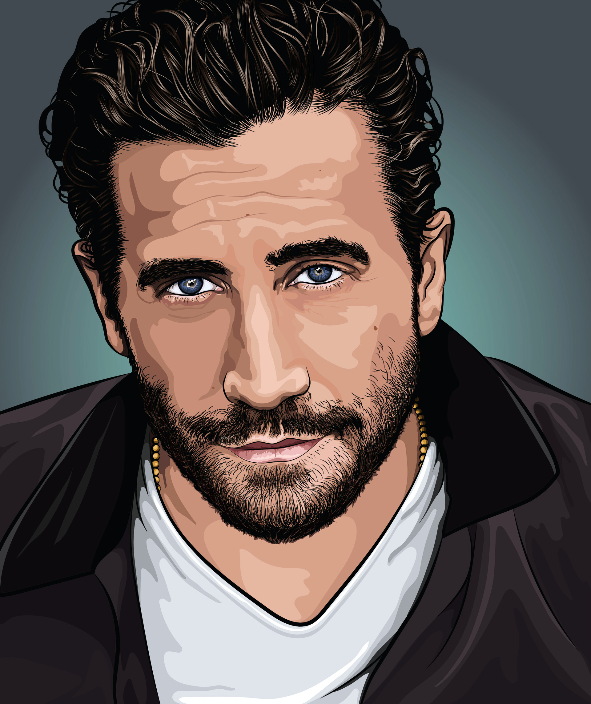 ArtStation - Vector portrait of Jake Gyllenhaal, 2020