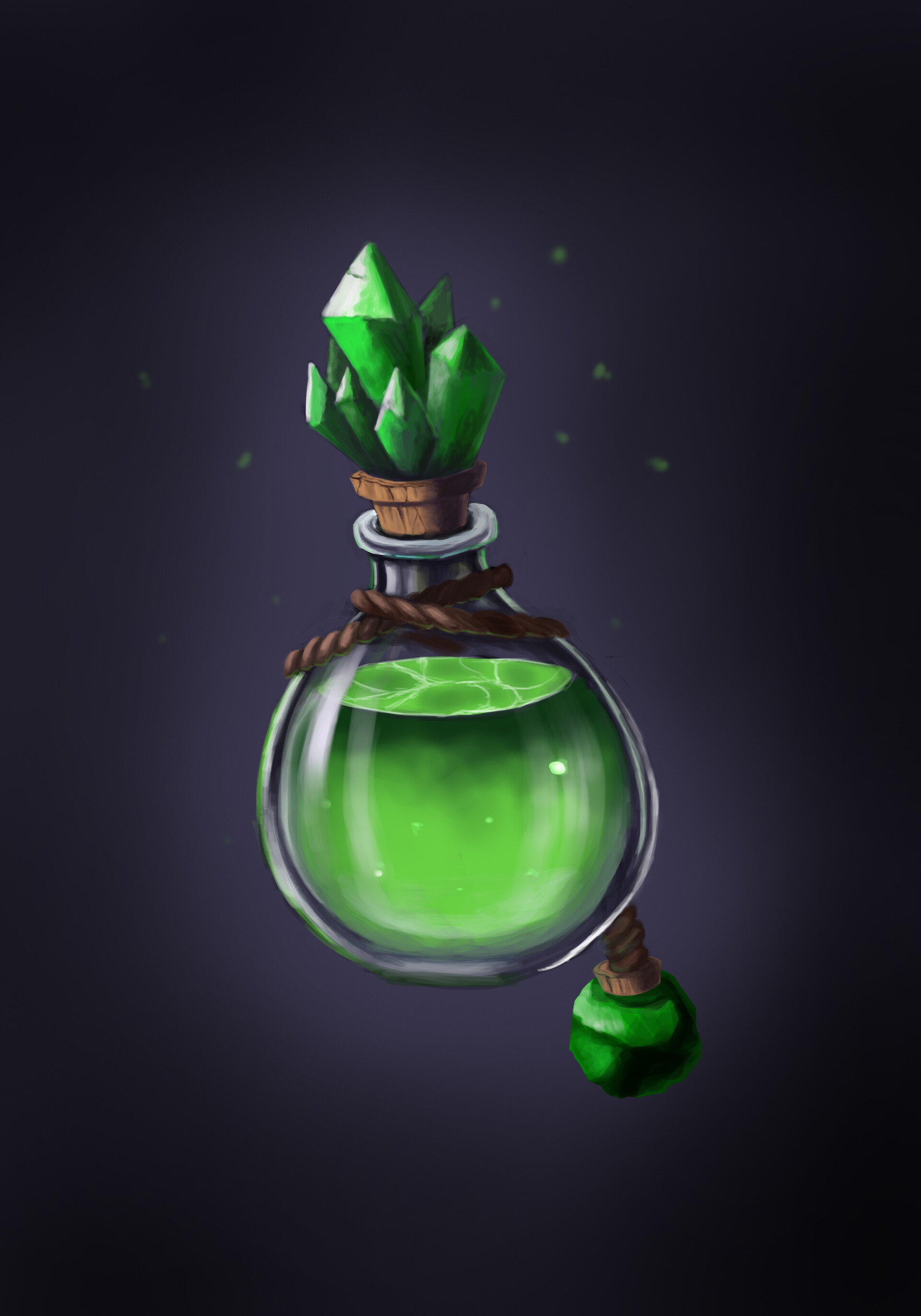 ArtStation - green crystal potion
