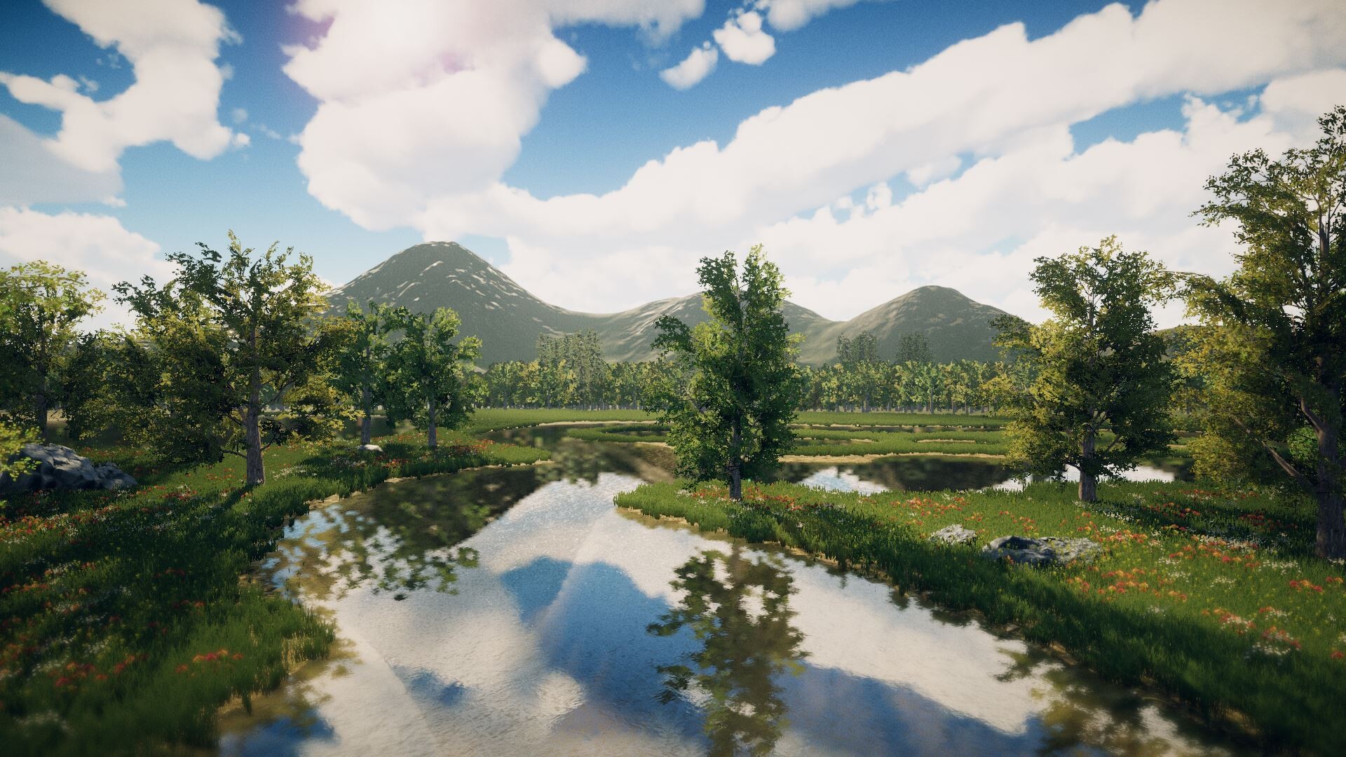 ArtStation - Strange river lake view