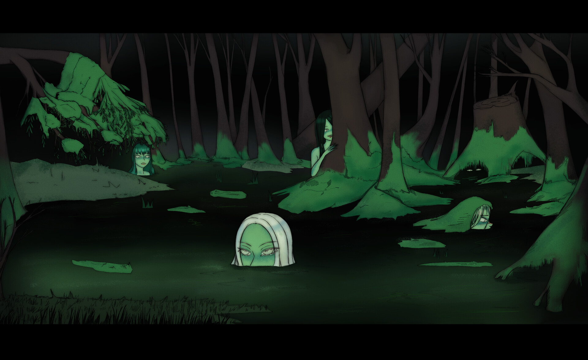 ArtStation - By the mermaid swamp