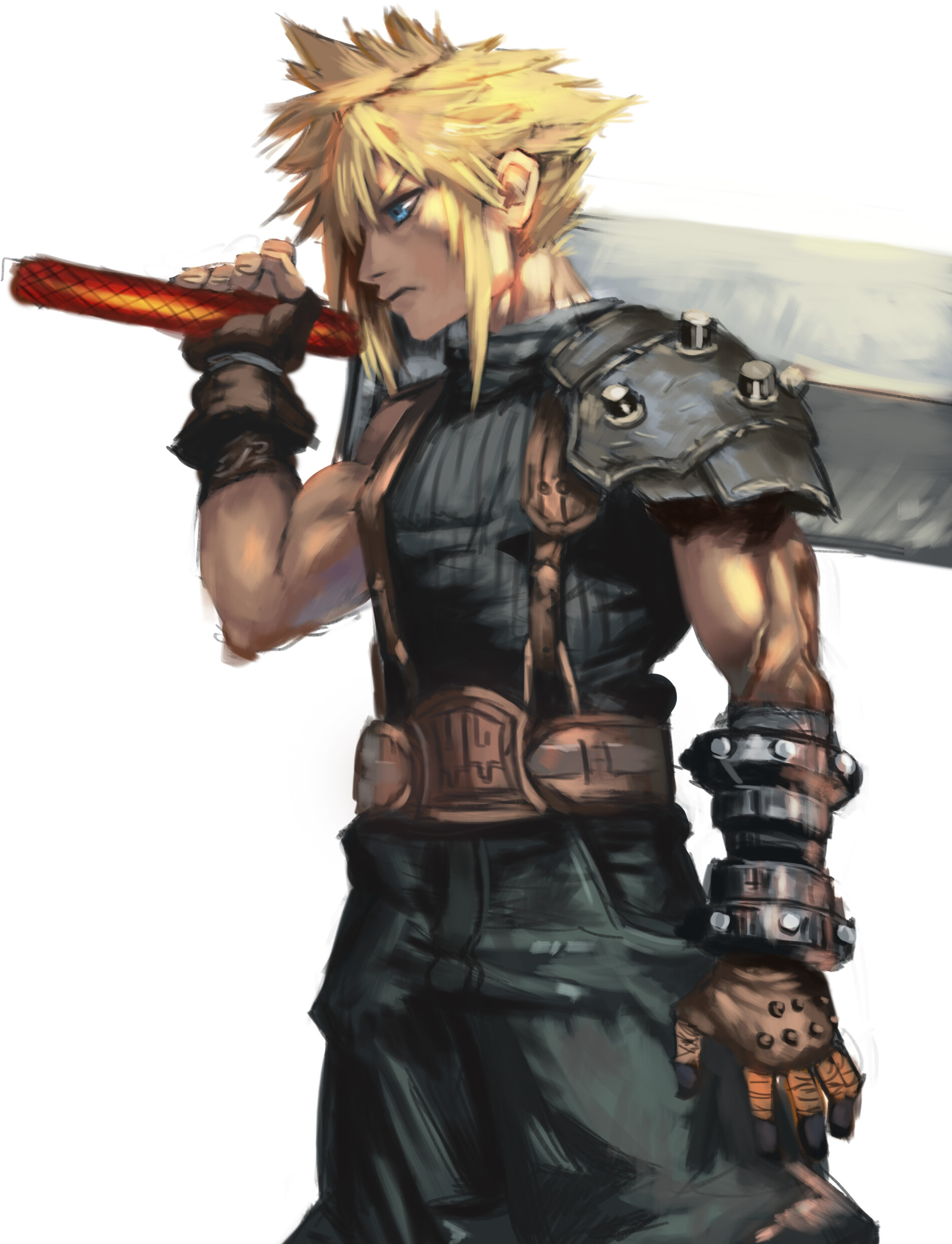 ArtStation - Estudo de arte - Cloud Final Fantasy