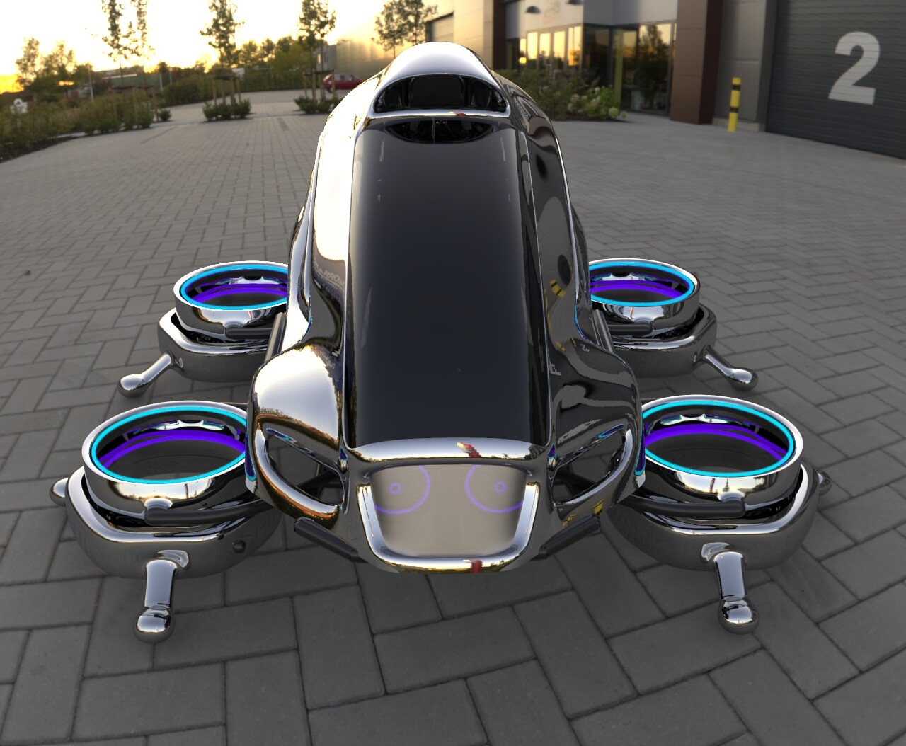 ArtStation - WIP 2 Practice futuristic body car lowpoly