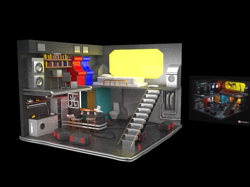 ArtStation - Sci-fi Room 3d model