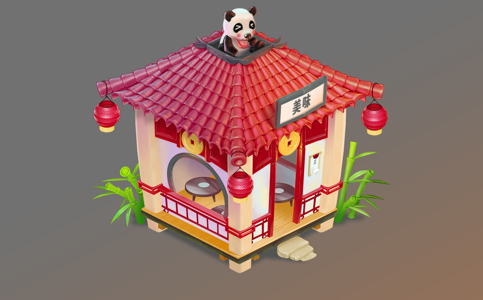 ArtStation - Small Chinese restaurant