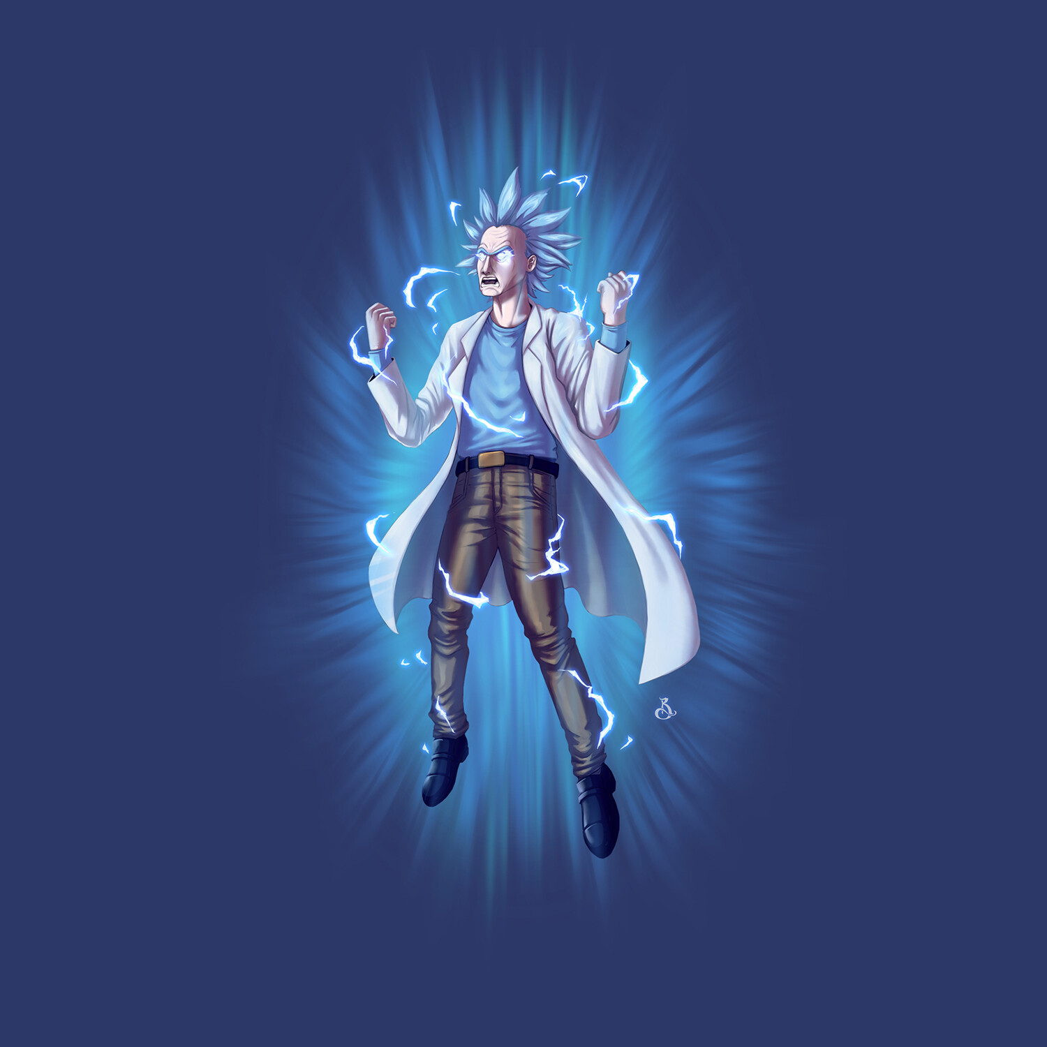ArtStation - Rick Sanchez Super Saiyajin