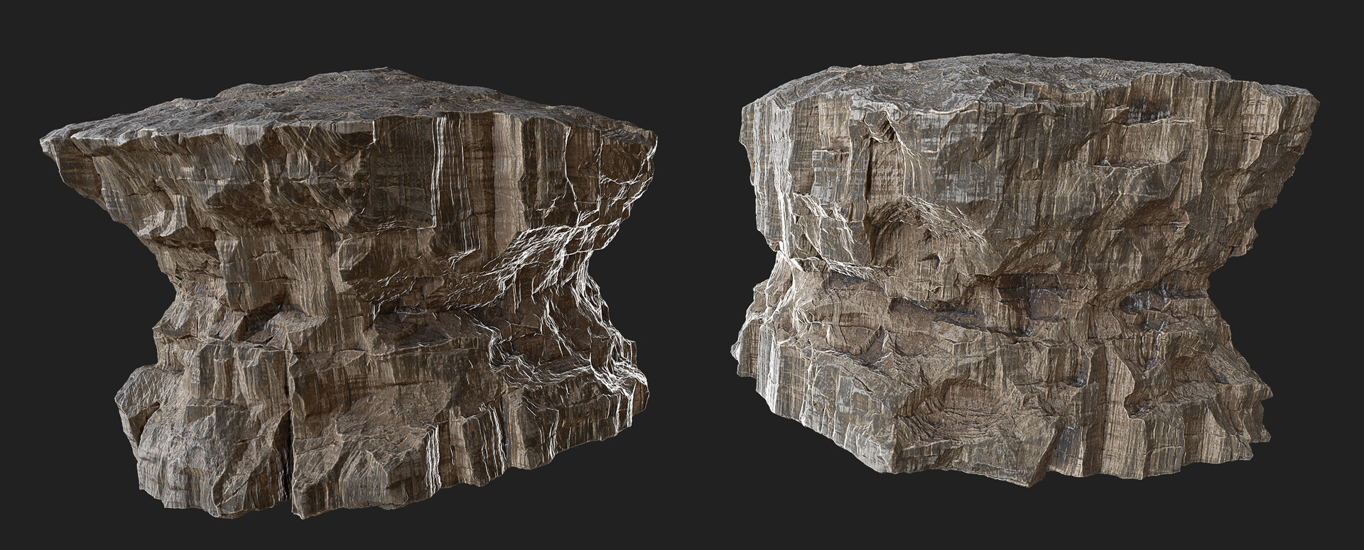 Thomas Carter - Houdini Procedural Cliff Colour Test + Breakdown