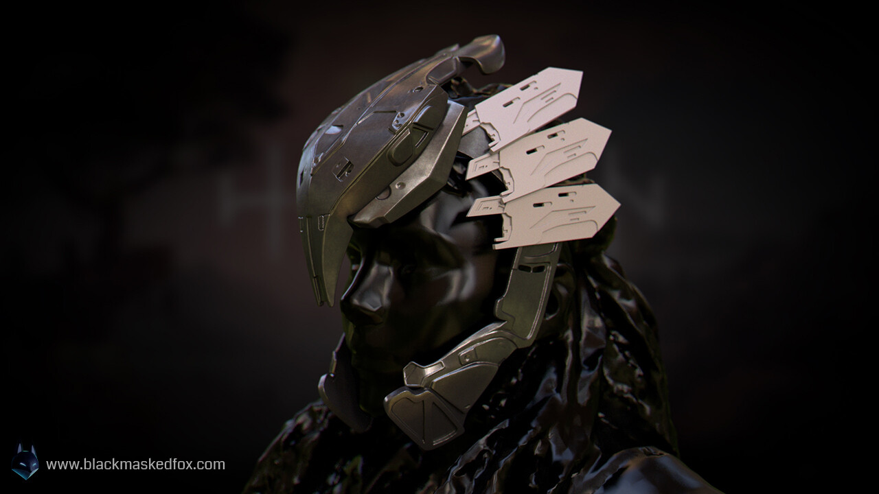 ArtStation - Shadow Stalwart Headpiece, 3D Model Fanart