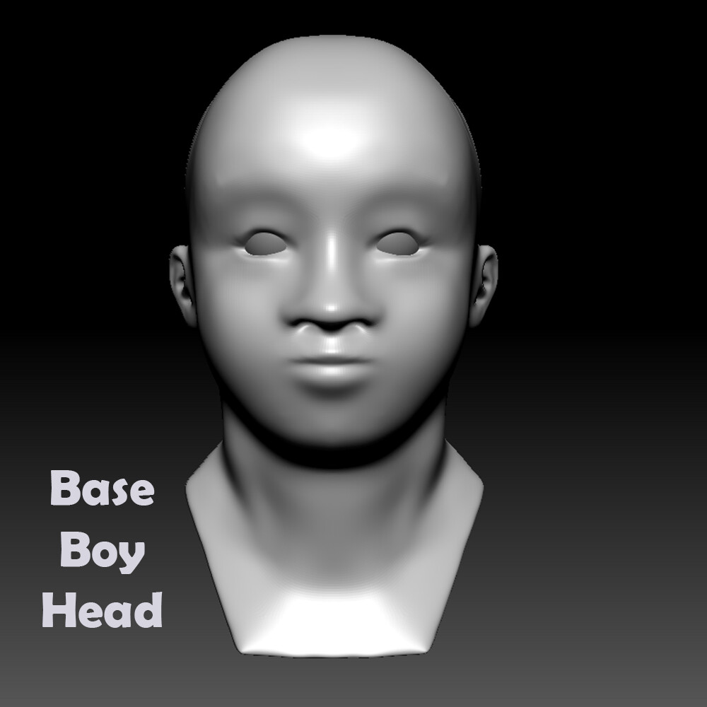 ArtStation - Base Boy Head (ZTL, OBJ)