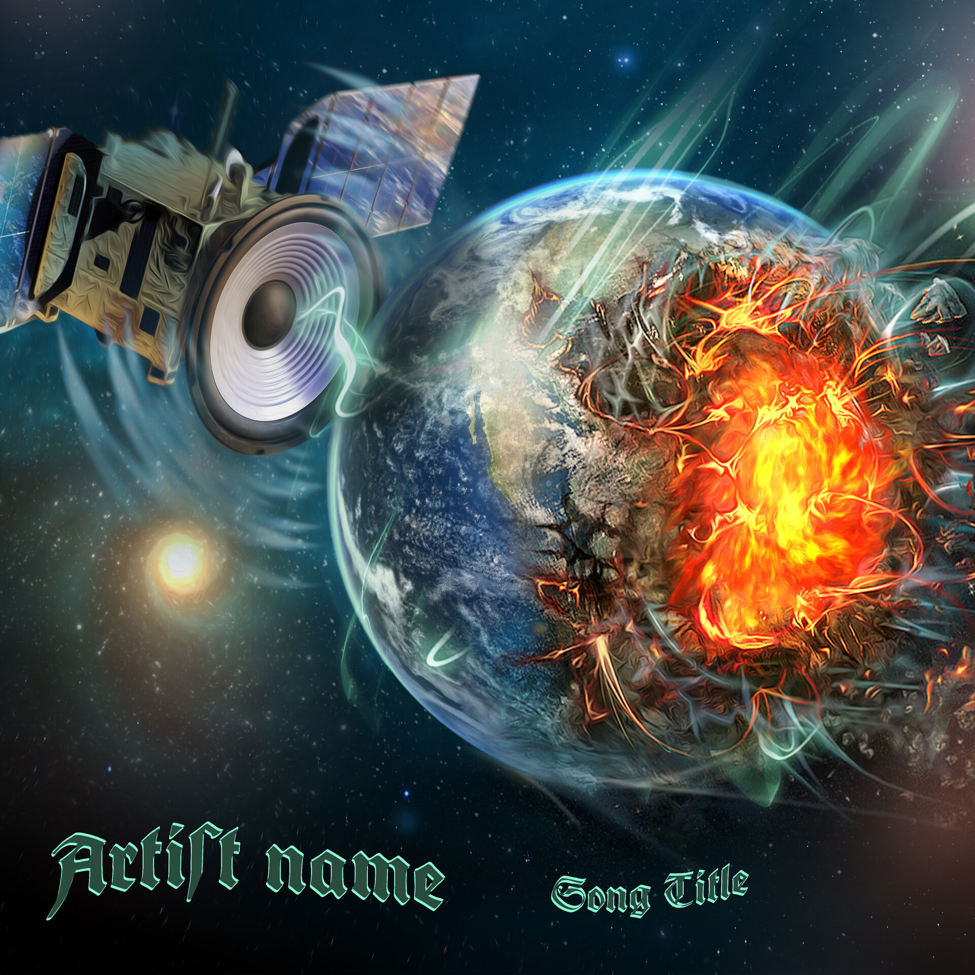 ArtStation - Sound wave Armageddon- Cover artwork