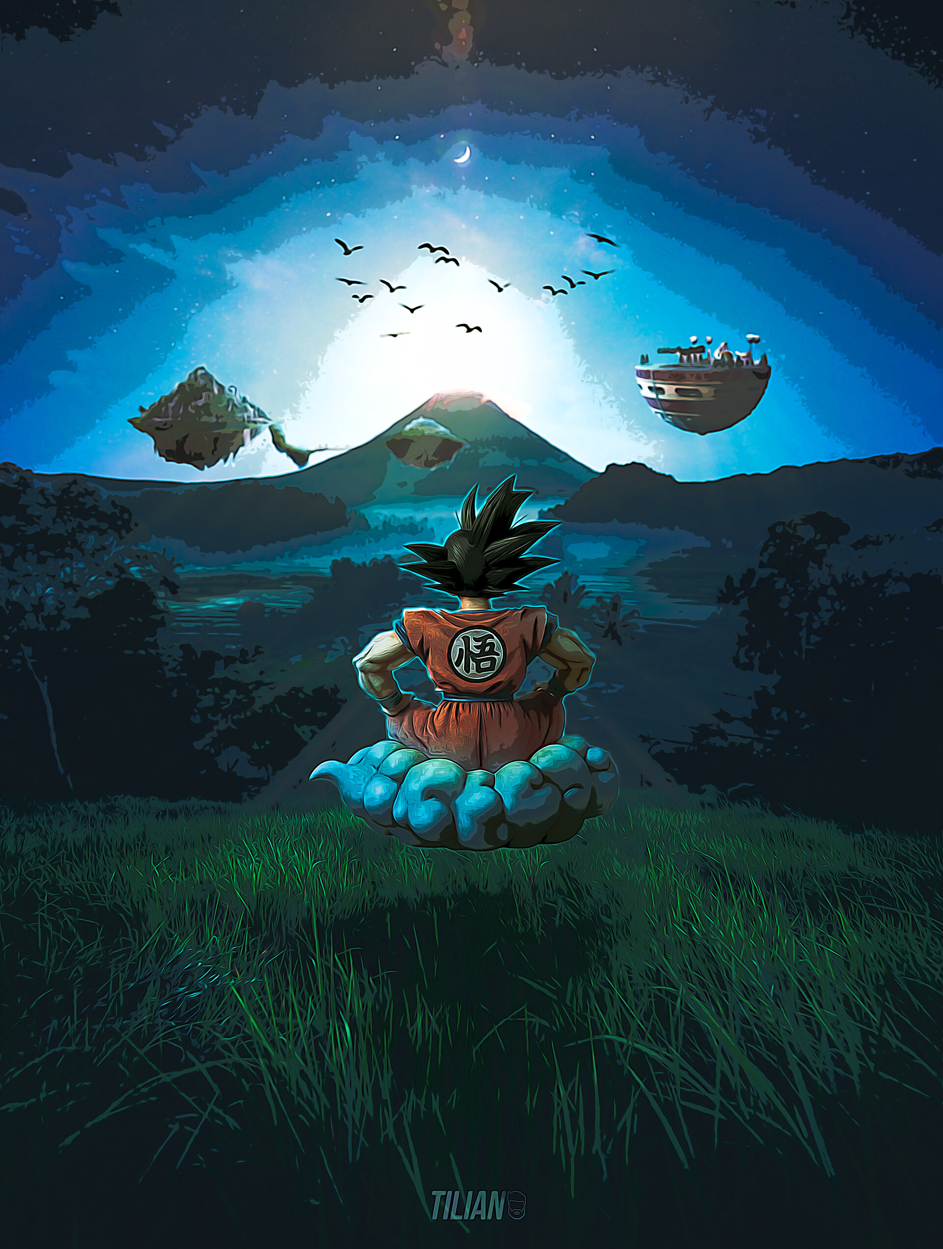 ArtStation - Goku watching over a grateful universe!