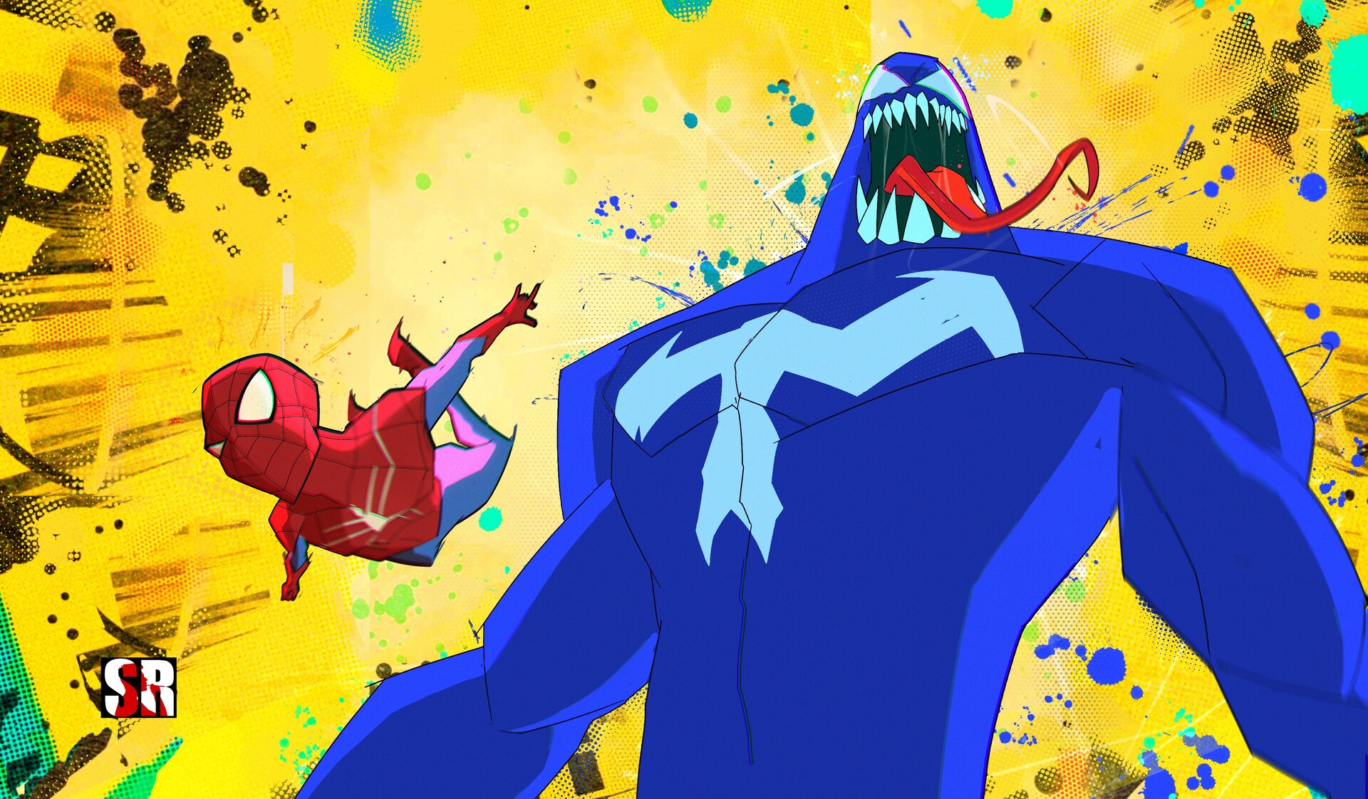 ArtStation - Spidey Venom sketch