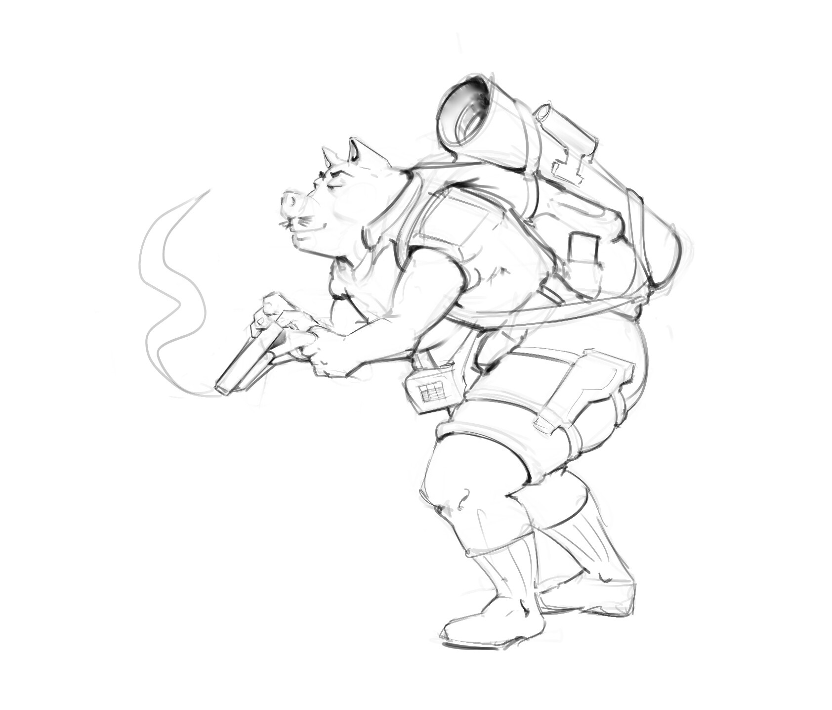 ArtStation - Pig with gun