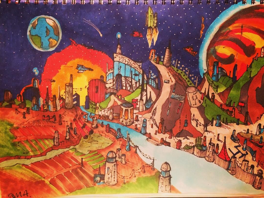 ArtStation - Space city concept.