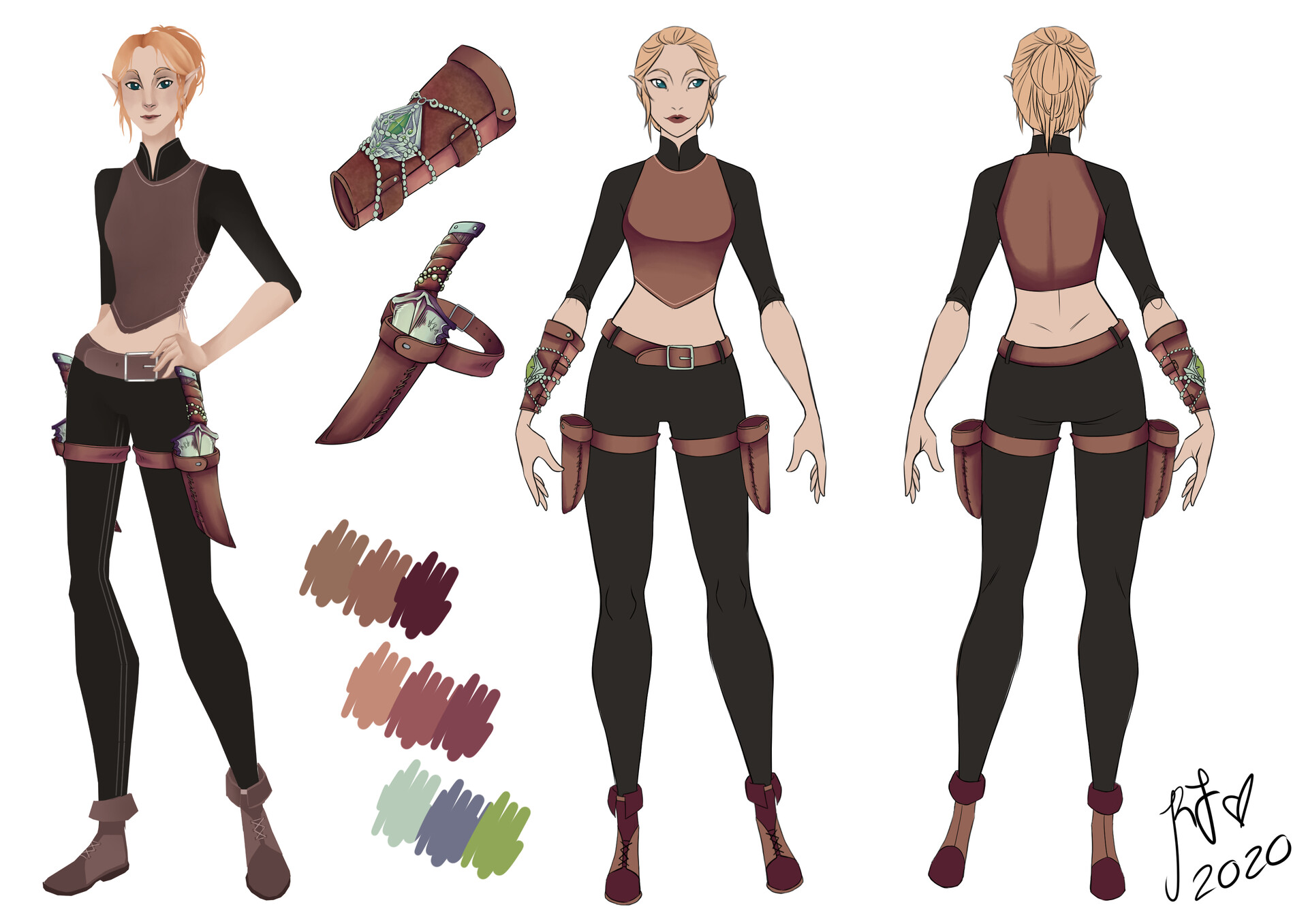 ArtStation - River Reference Sheet - Starter Outfit