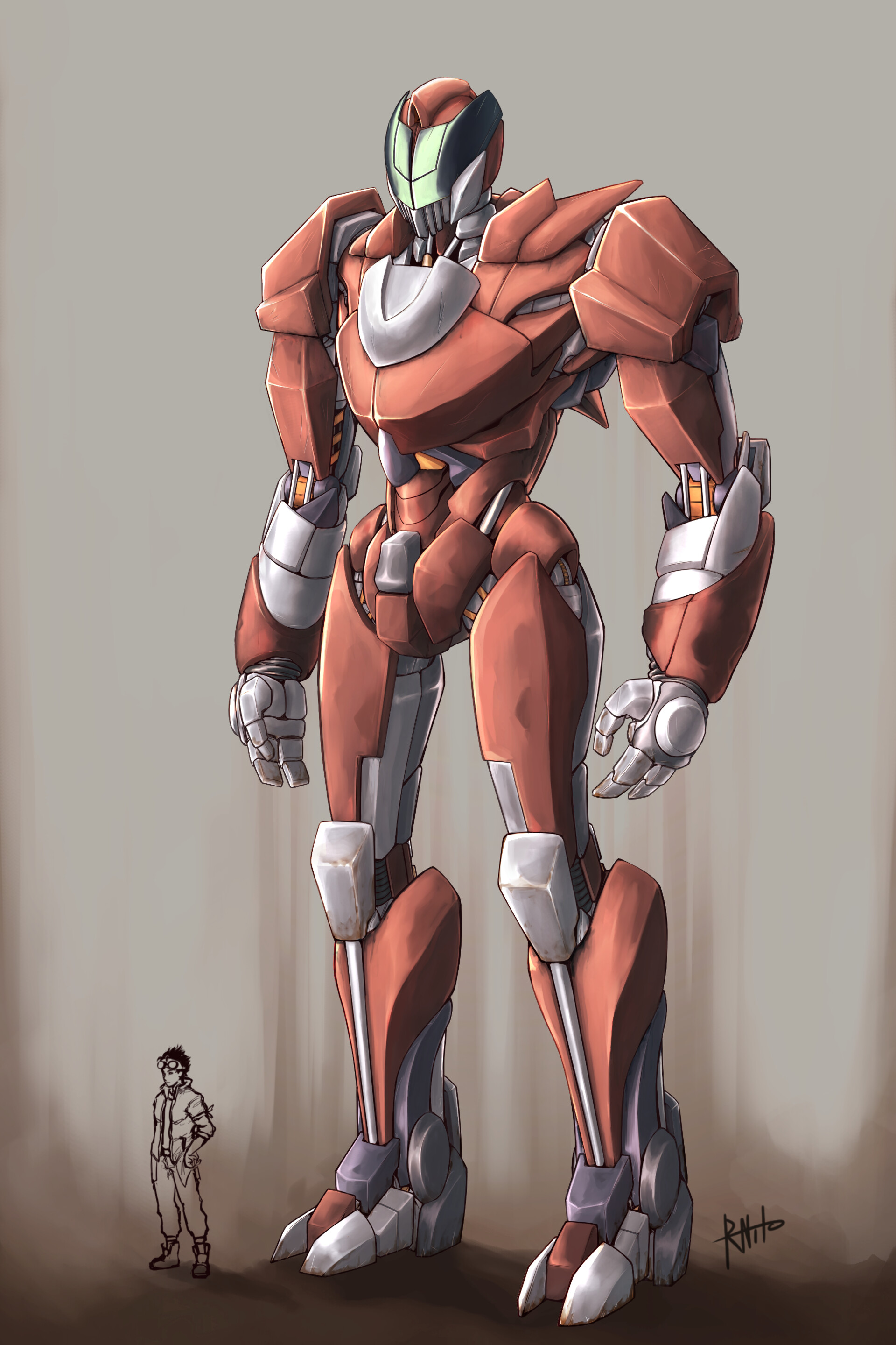 ArtStation - Worn-out Mecha concept