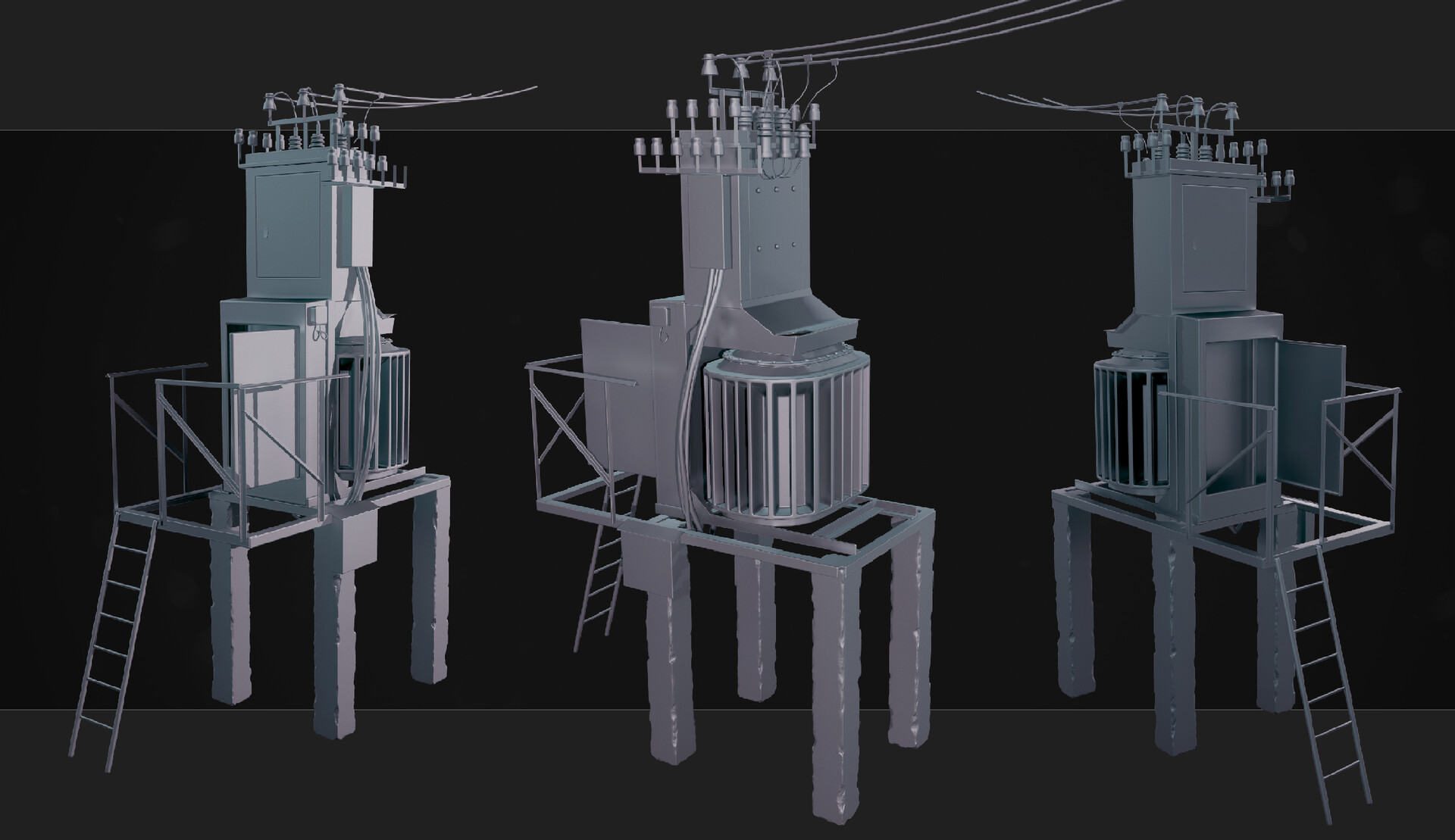 ArtStation - Transformer substation(WIP)