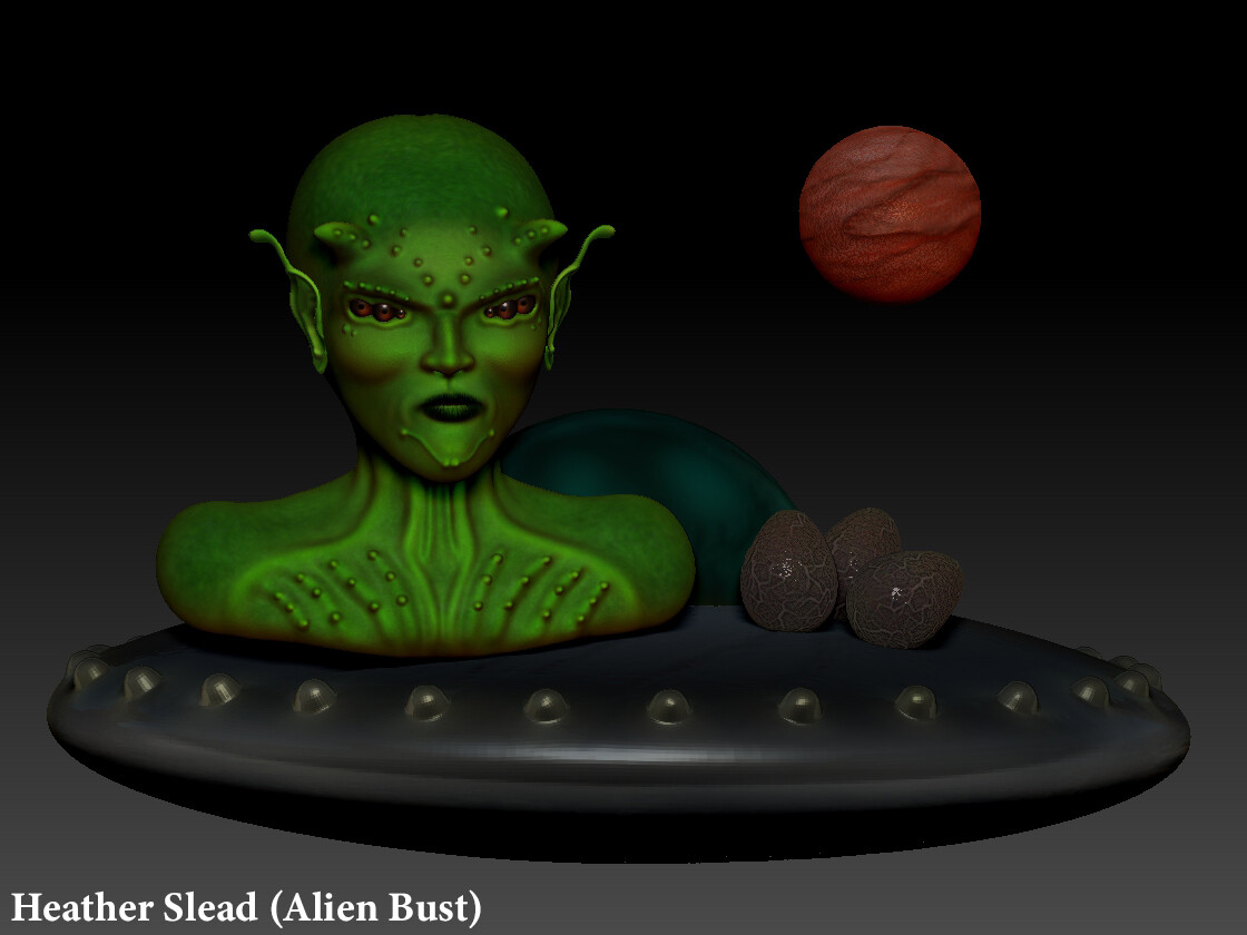 ArtStation - Alien Bust by Heather Slead
