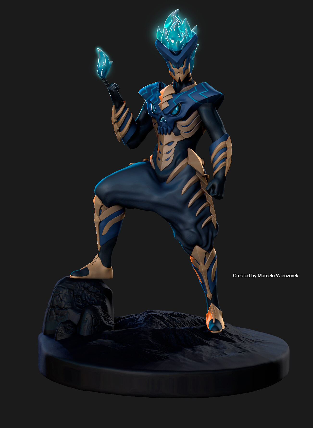 ArtStation - "Blue Flame" by Marcelo Wieczorek