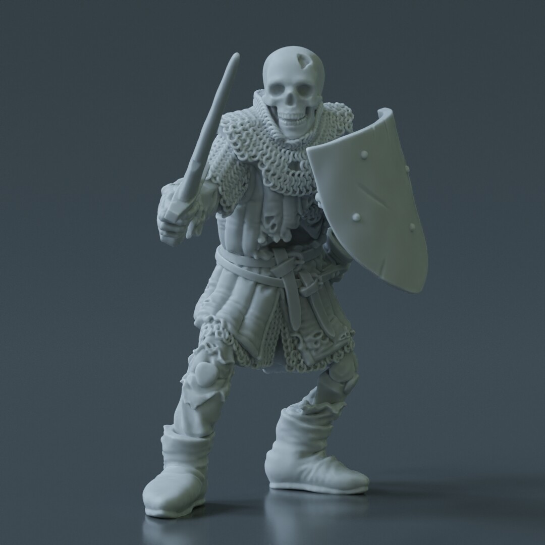 ArtStation - Skeleton Footman Miniature