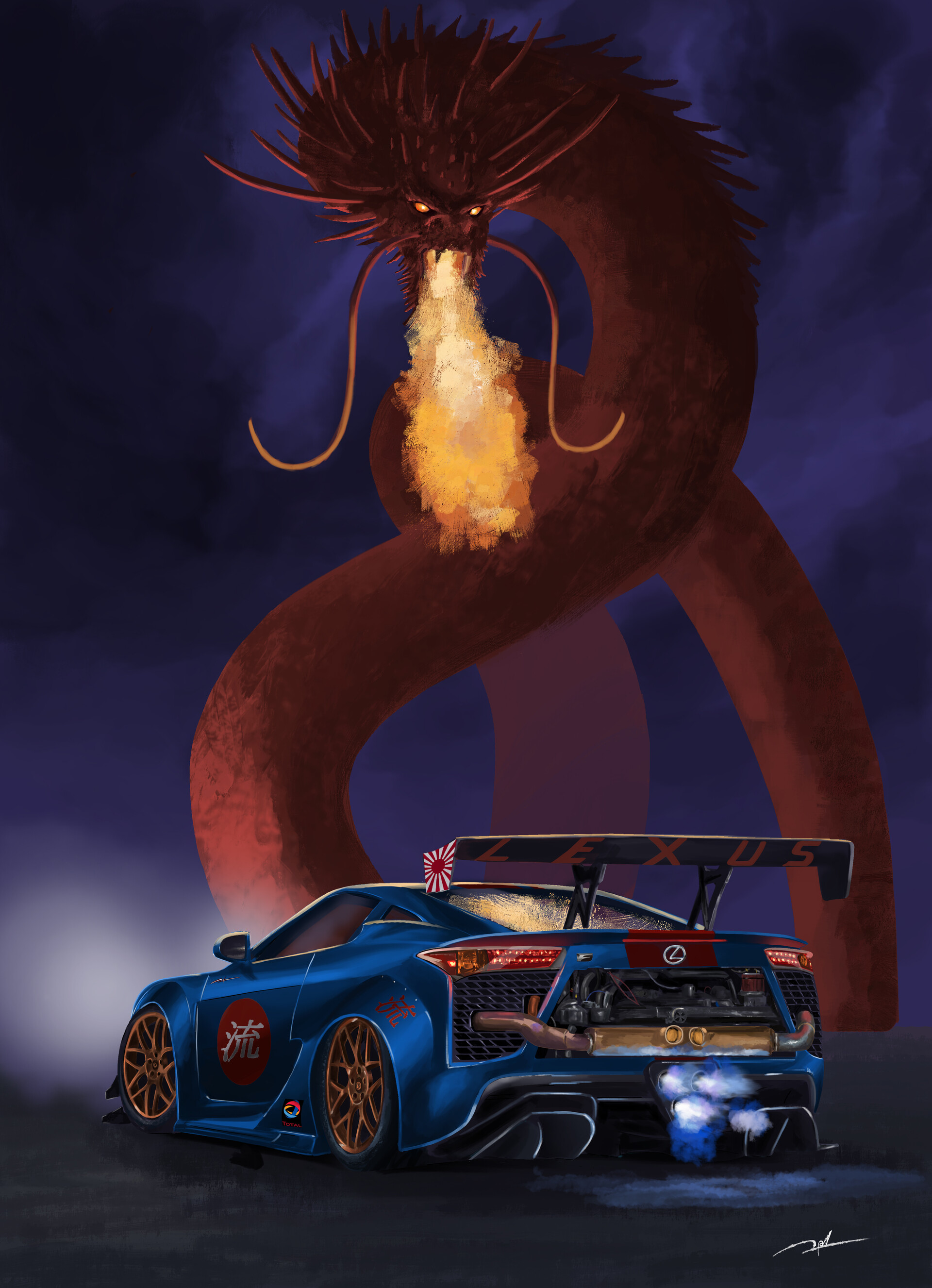 ArtStation - Lexus LFA and Ryû