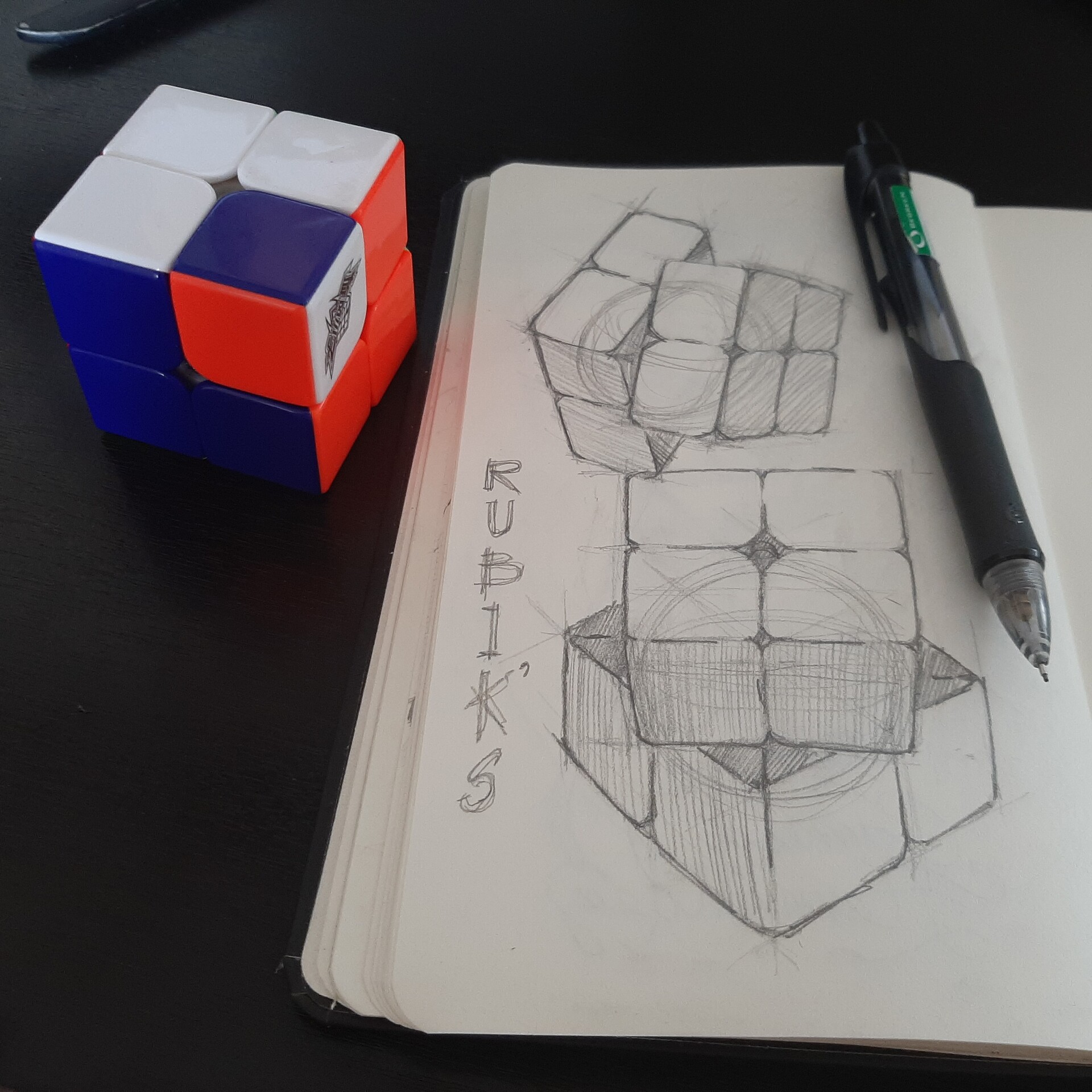 ArtStation - 2x2 rubik's cube.