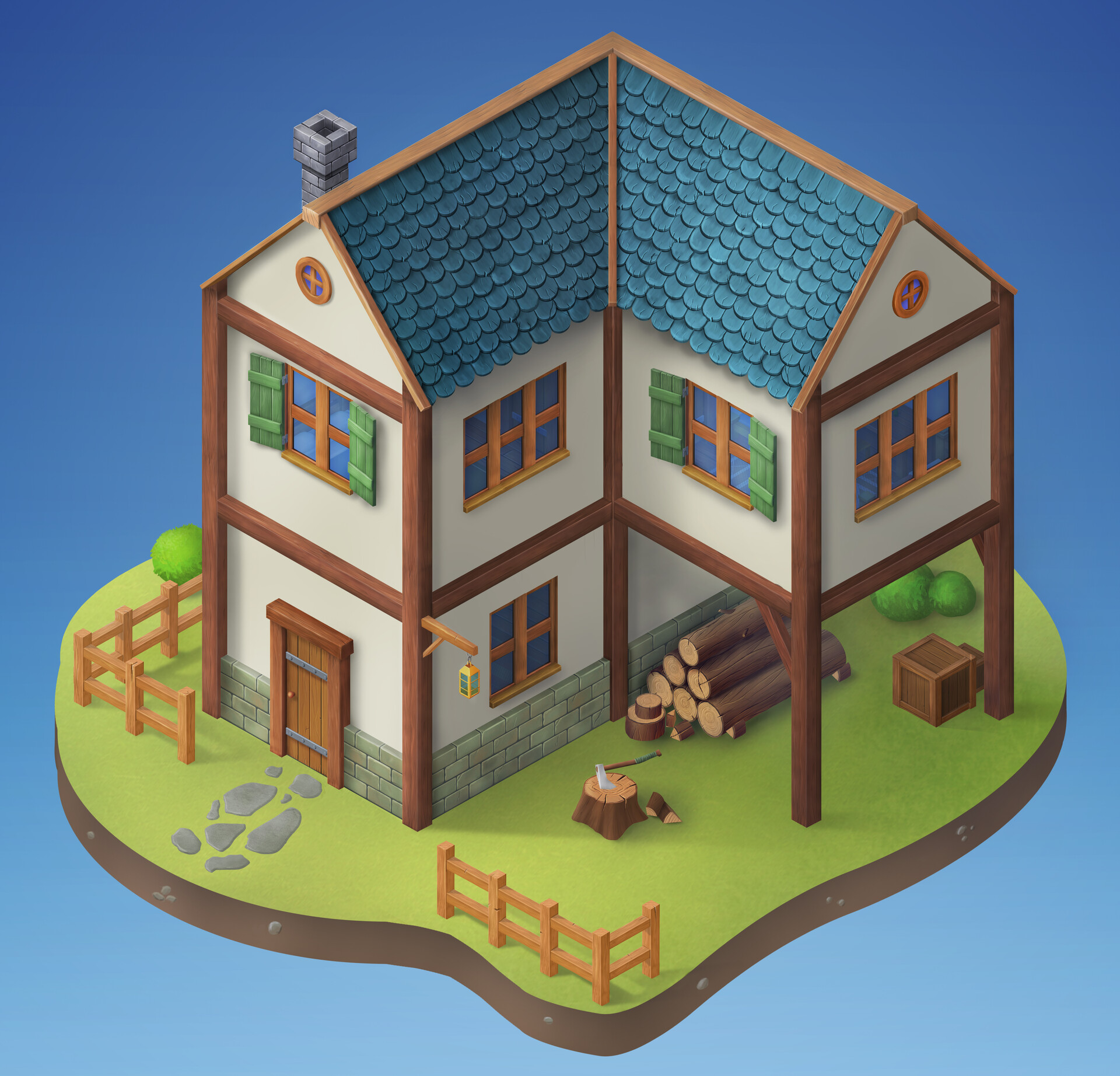 ArtStation - Isometric Houses