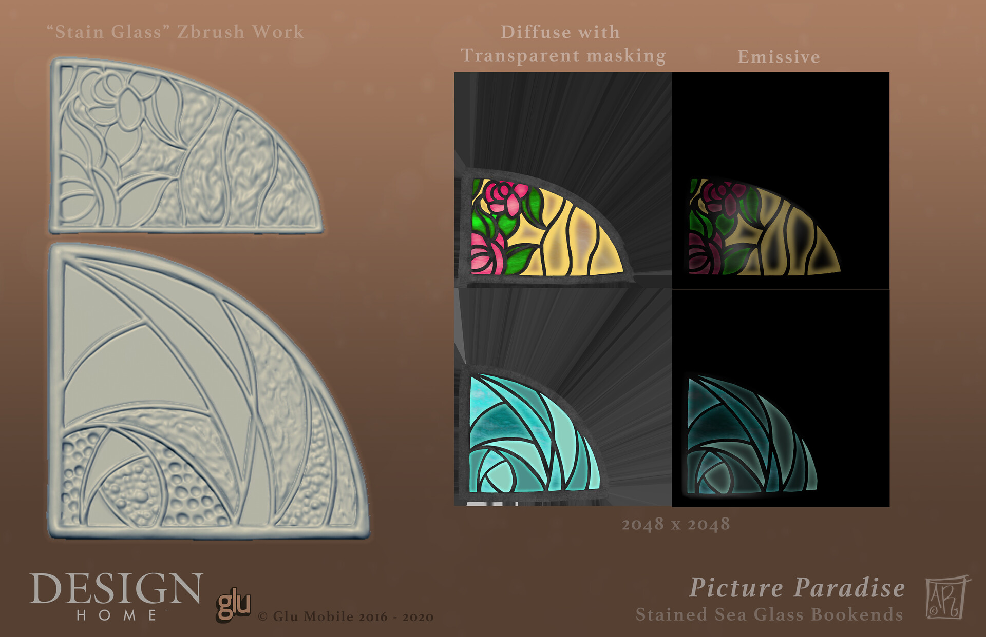 Alyssa Raven - Picture Paradise: Stained Sea Glass Bookends