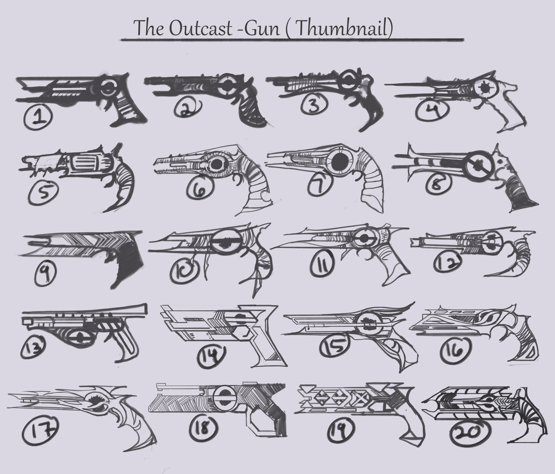 ArtStation - The Outcast - Gun concept ( thumbnail )