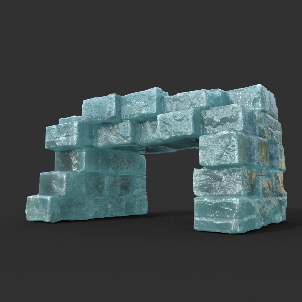 3D Models by 3D Landscape - Low poly Frozen Ice Ruin Medieval ...