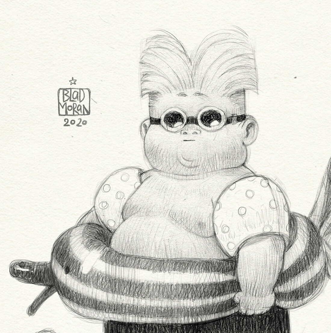 cute fat guy drawing