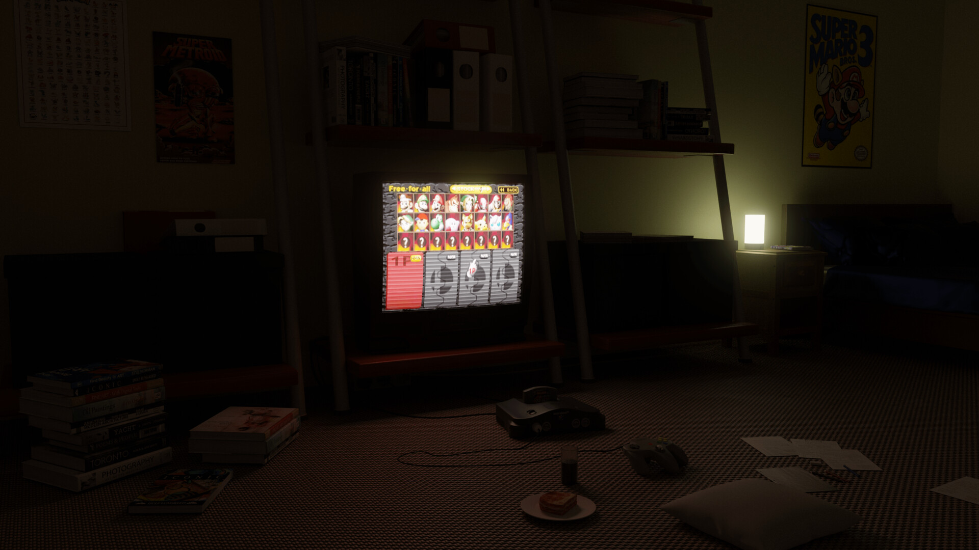 ArtStation - Nintendo 64 Playing Room