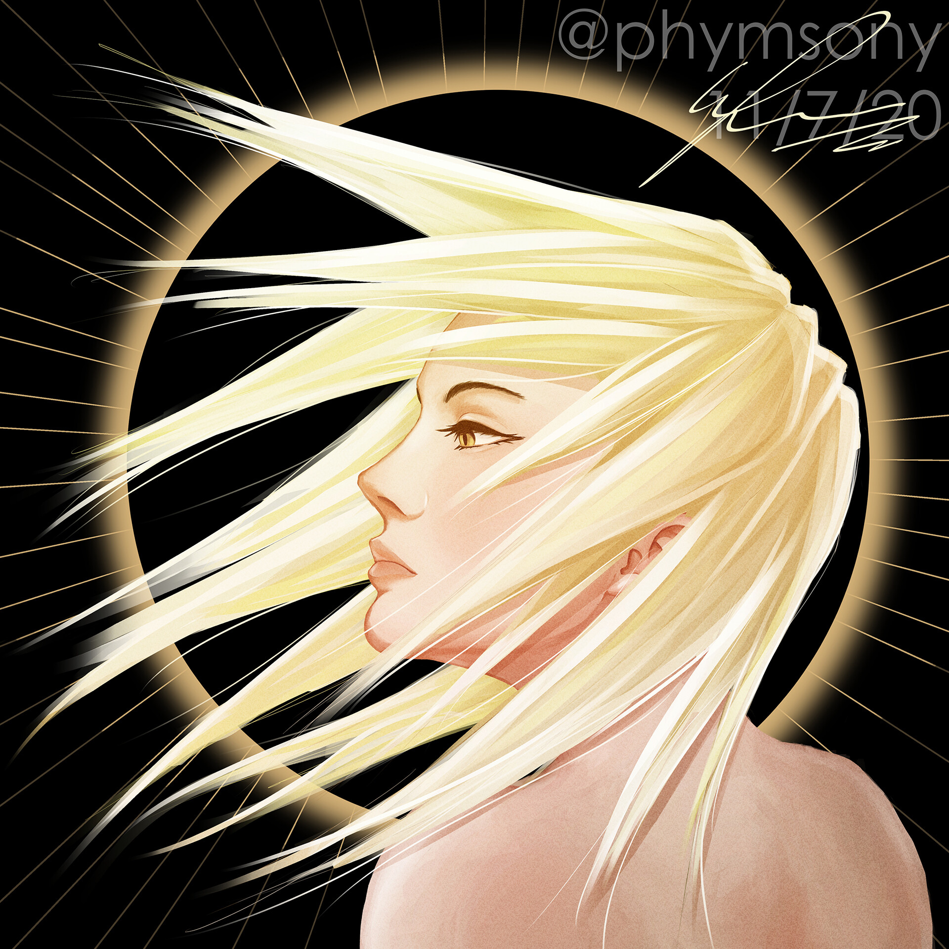 ArtStation - Female Portrait - Moon Child