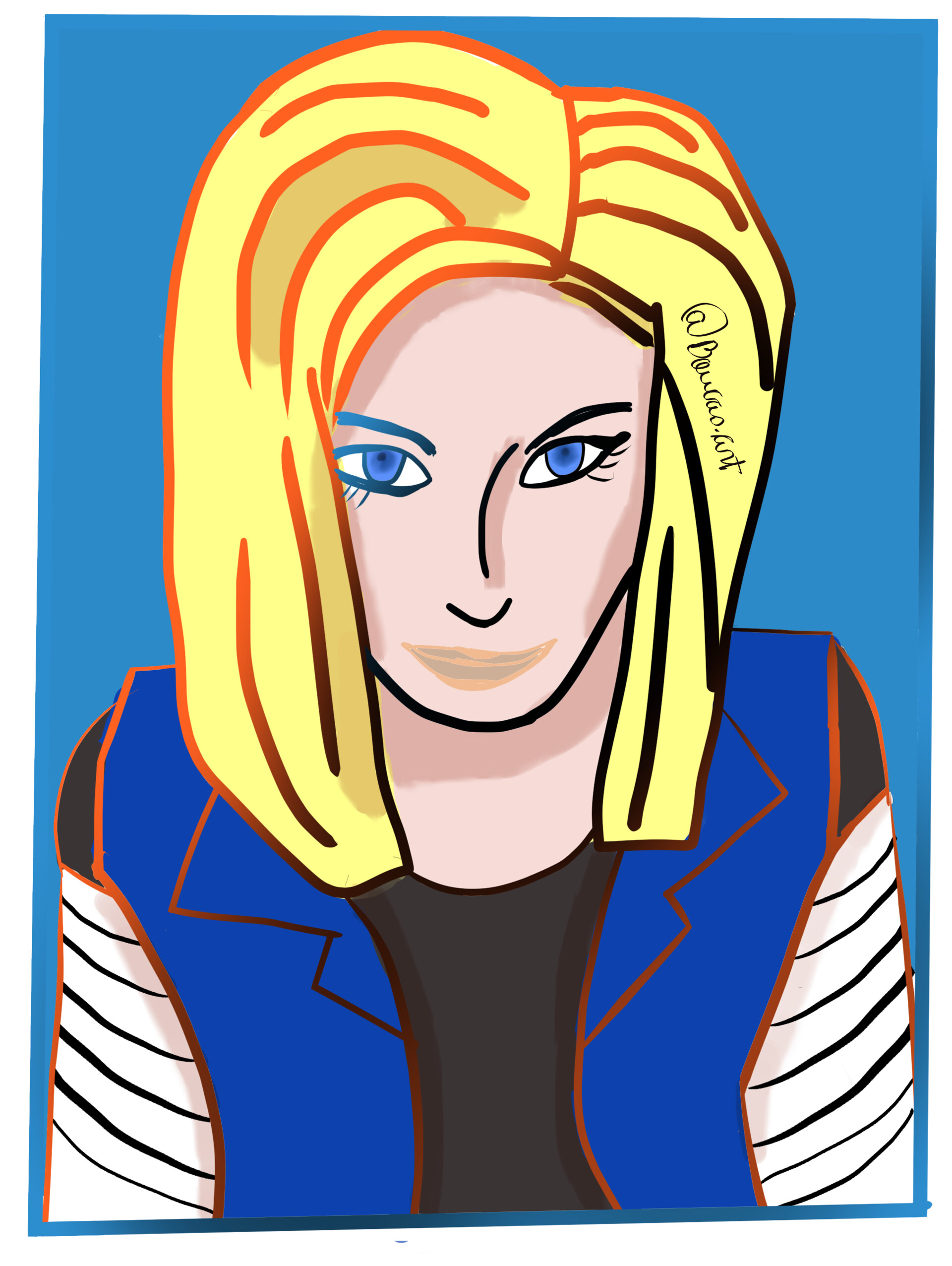 ArtStation - Android 18 Fanart