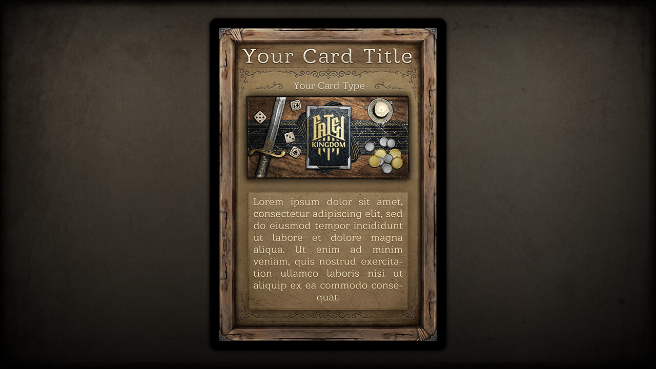 Vladimir T. - Wooden Fantasy Card Game Template (with illustration)