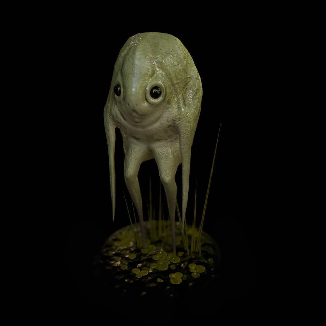 ArtStation - slicky creature - personal project - misty lake