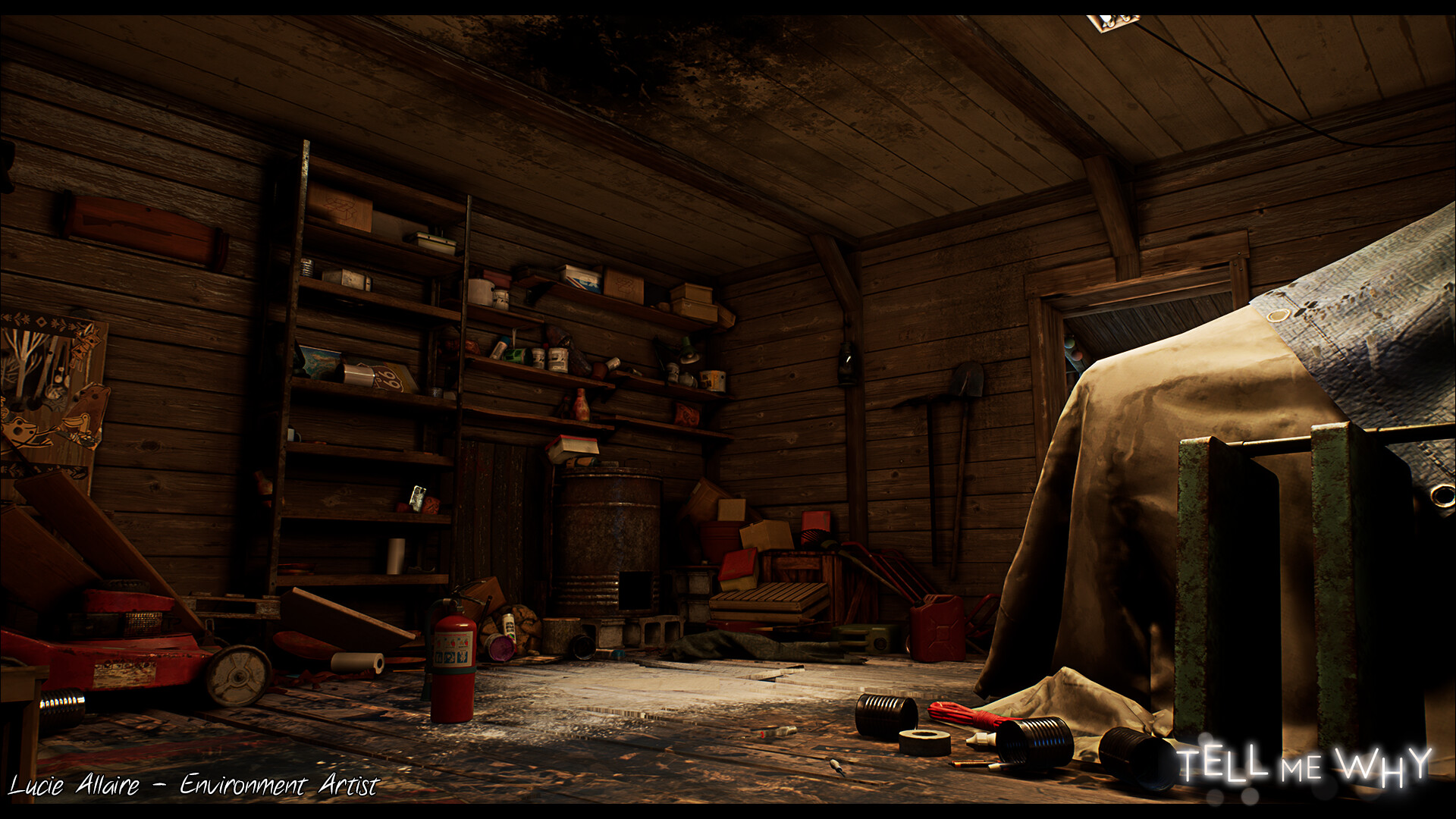 Lucie "Kaz" Allaire - Tell Me Why - Mary Ann's Old Barn - Environment Art