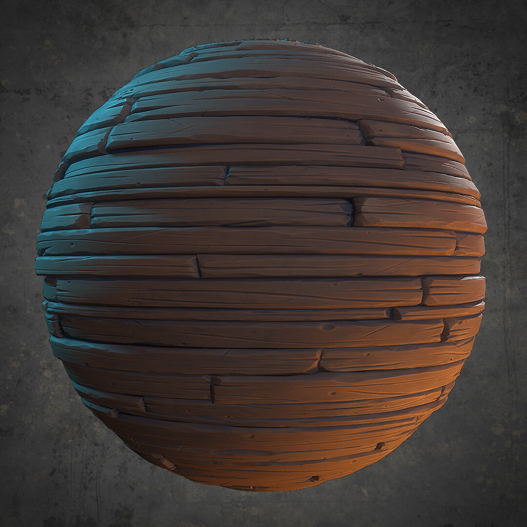 ArtStation - Stylized Wood Planks Material Texture