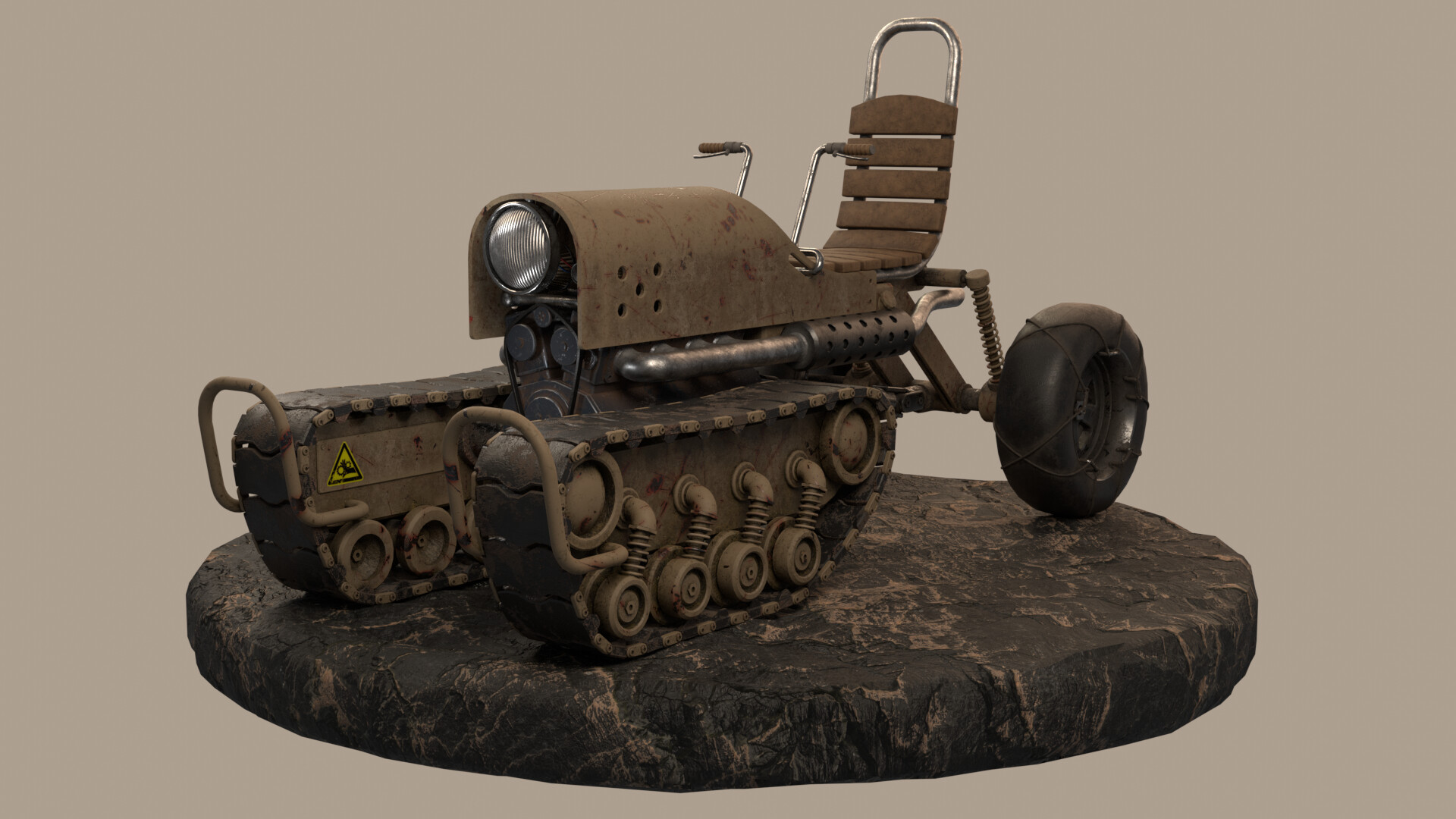 ArtStation - A half tracked ATV