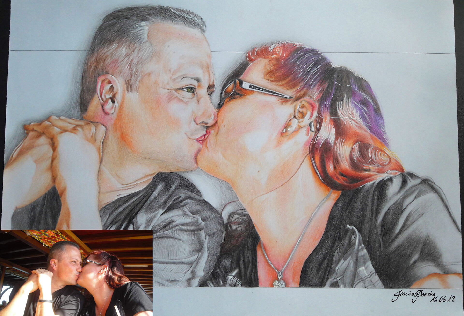 couple kissing reference