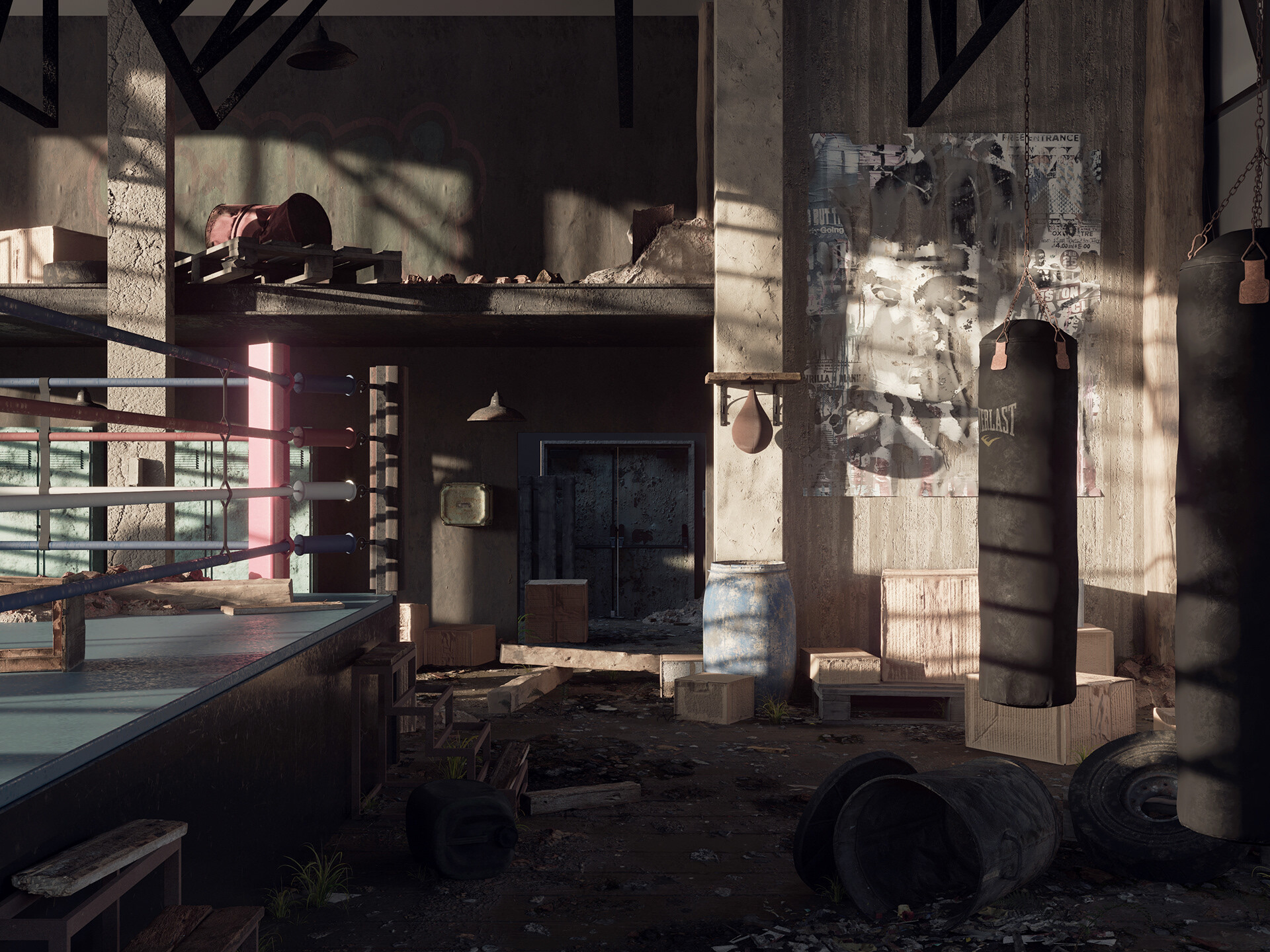 ArtStation - Abandoned Boxing Gym