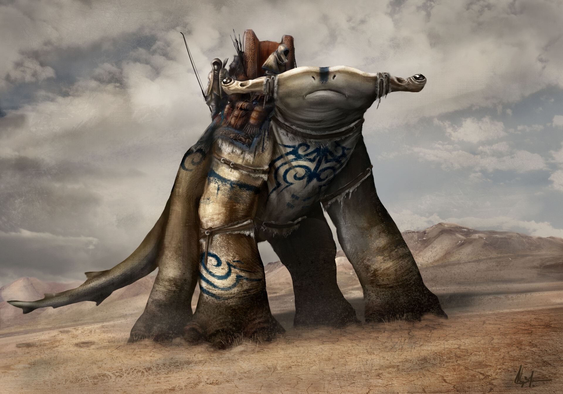 ArtStation - Creature design - Elephant+ Shark