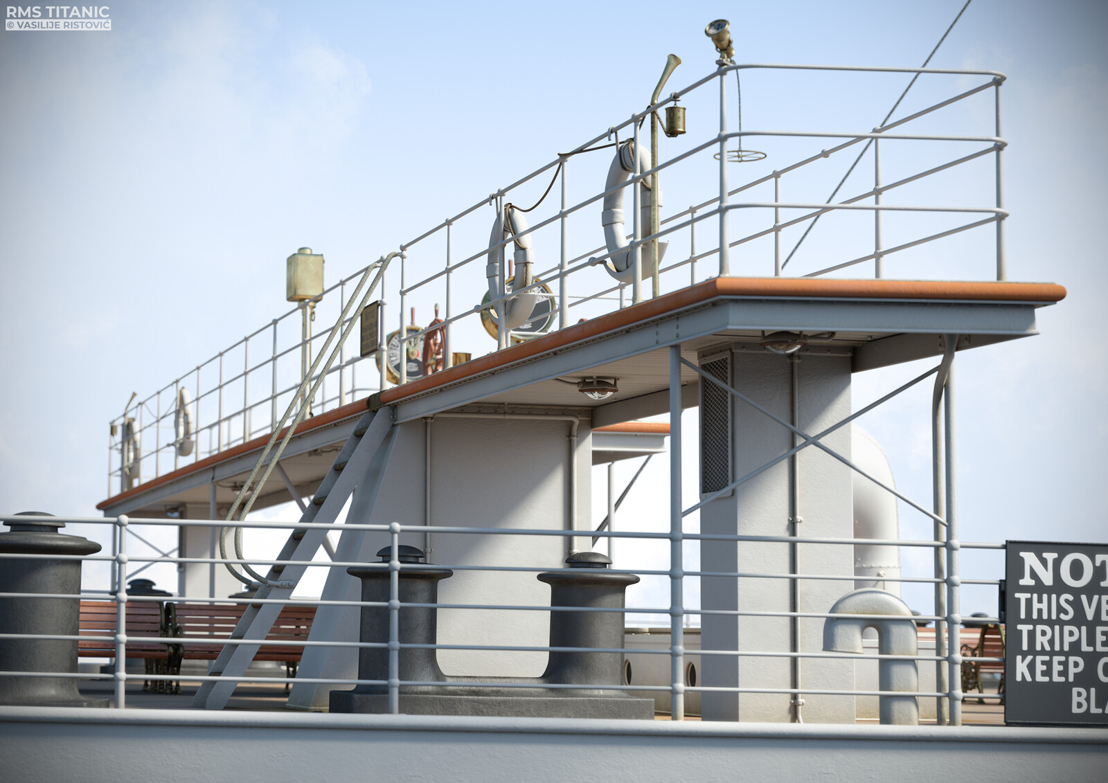 Vasilije Ristovic - RMS Titanic - Various closeups of the Stern area
