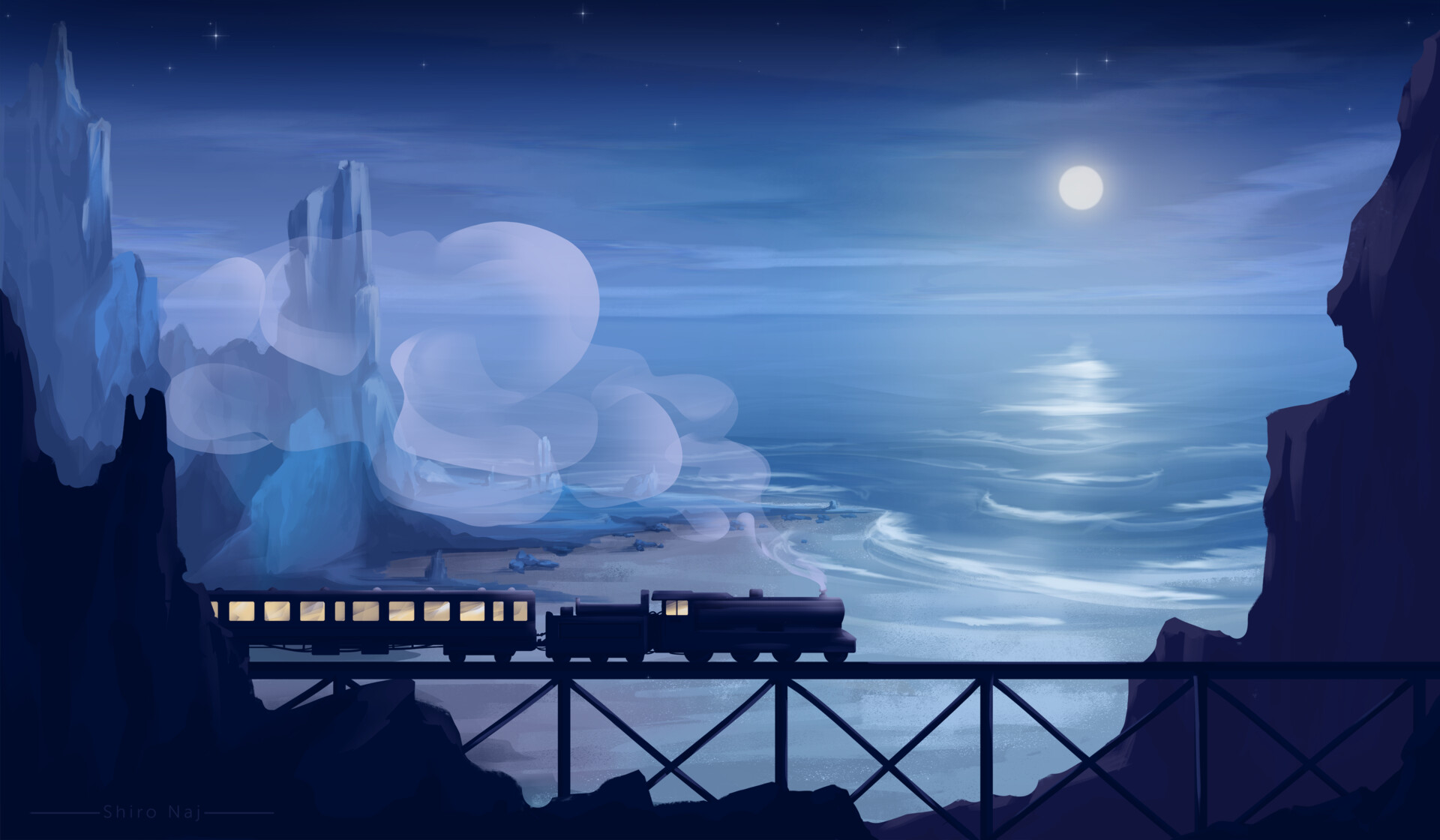 ArtStation - Night train