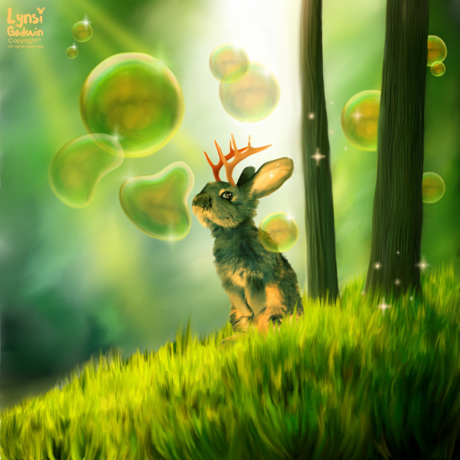 ArtStation - Little playful Jackalope